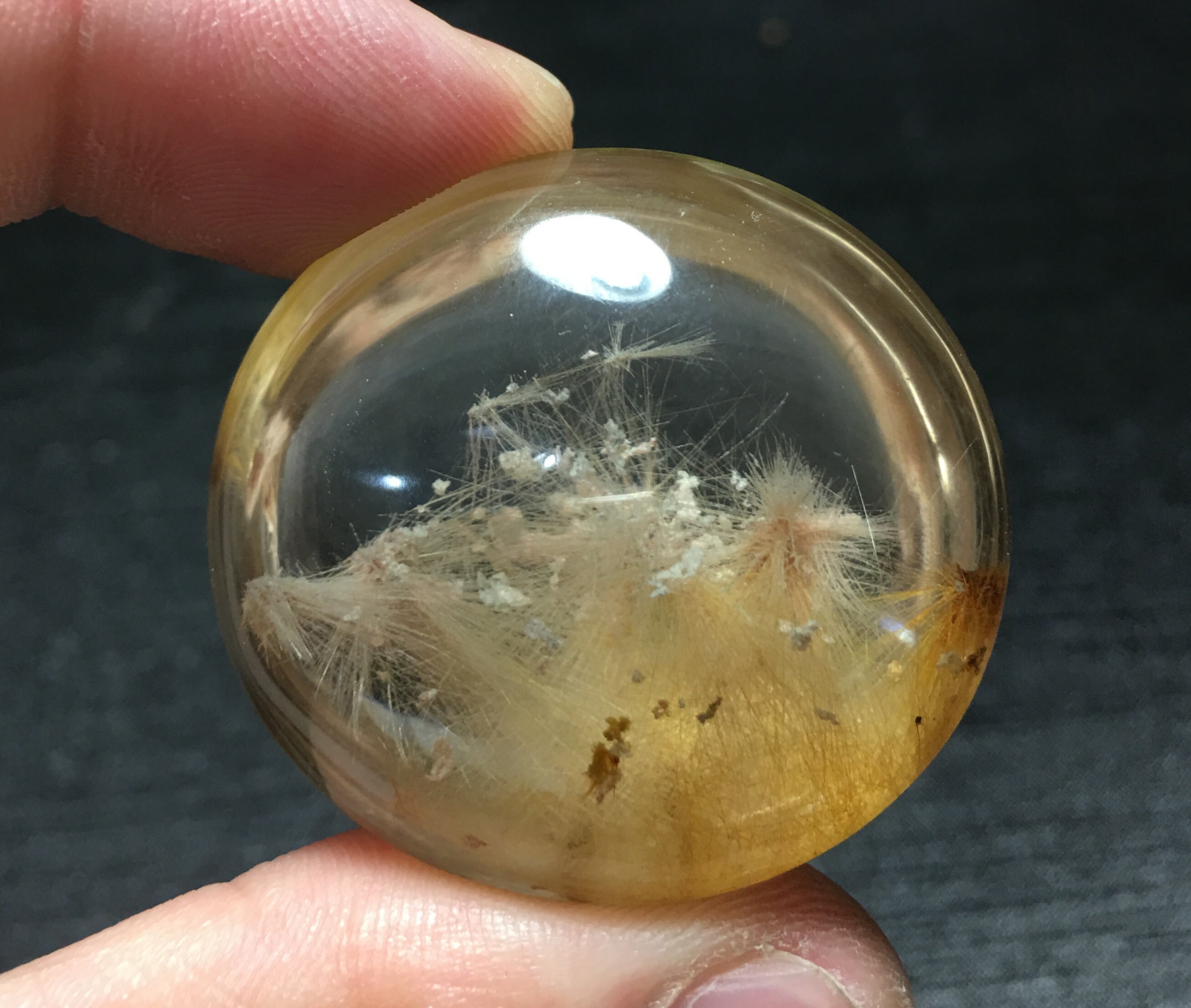 Top Natural Clear Golden Rutilated Quartz Pendant/Rutilated | Etsy