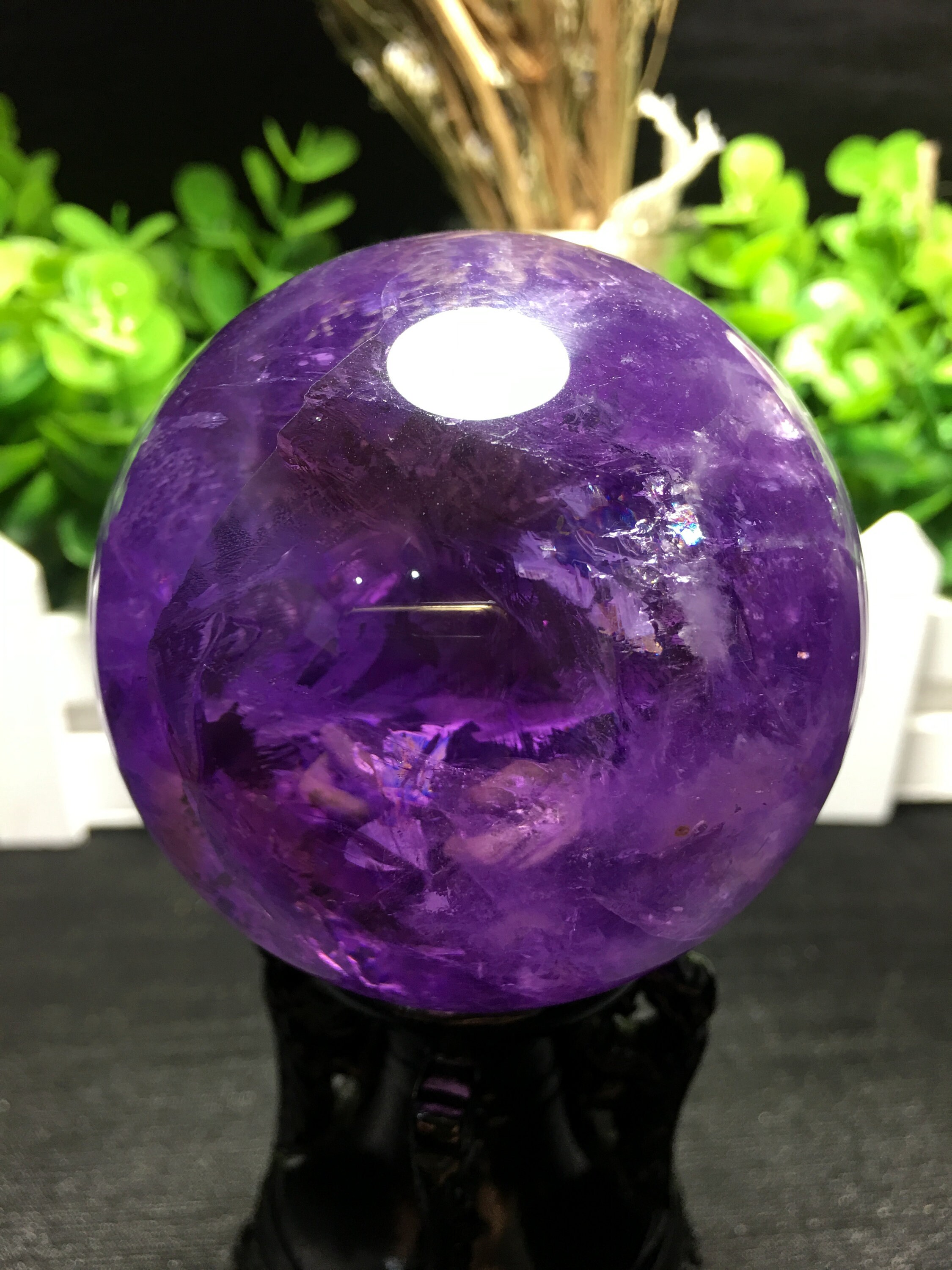 Natural Large Top Clear Amethyst Ball/crystal Sphere/amethyst | Etsy