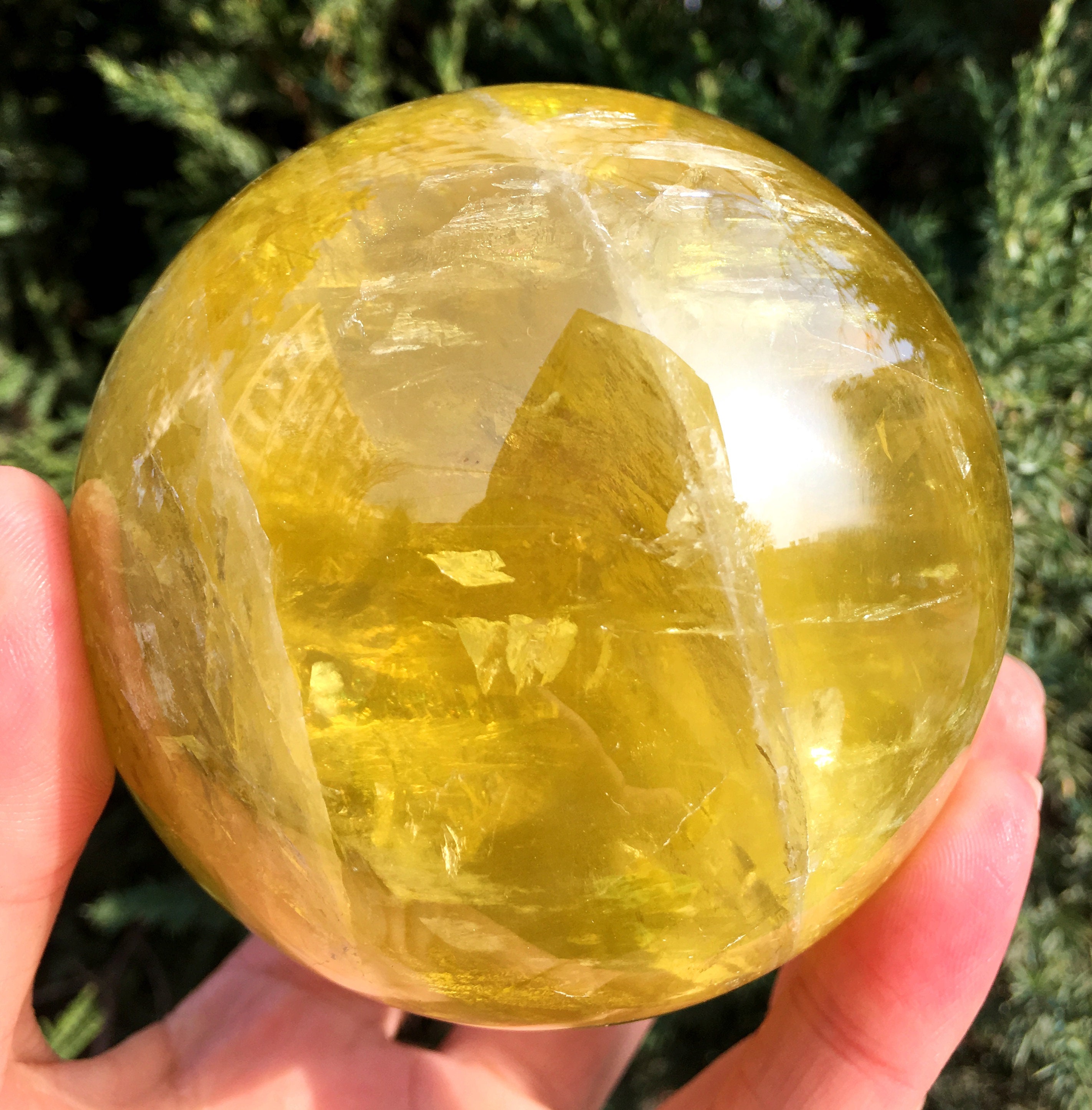 Natural Large Deep Golden Citrine Banded Crystal Ball/Citrine | Etsy