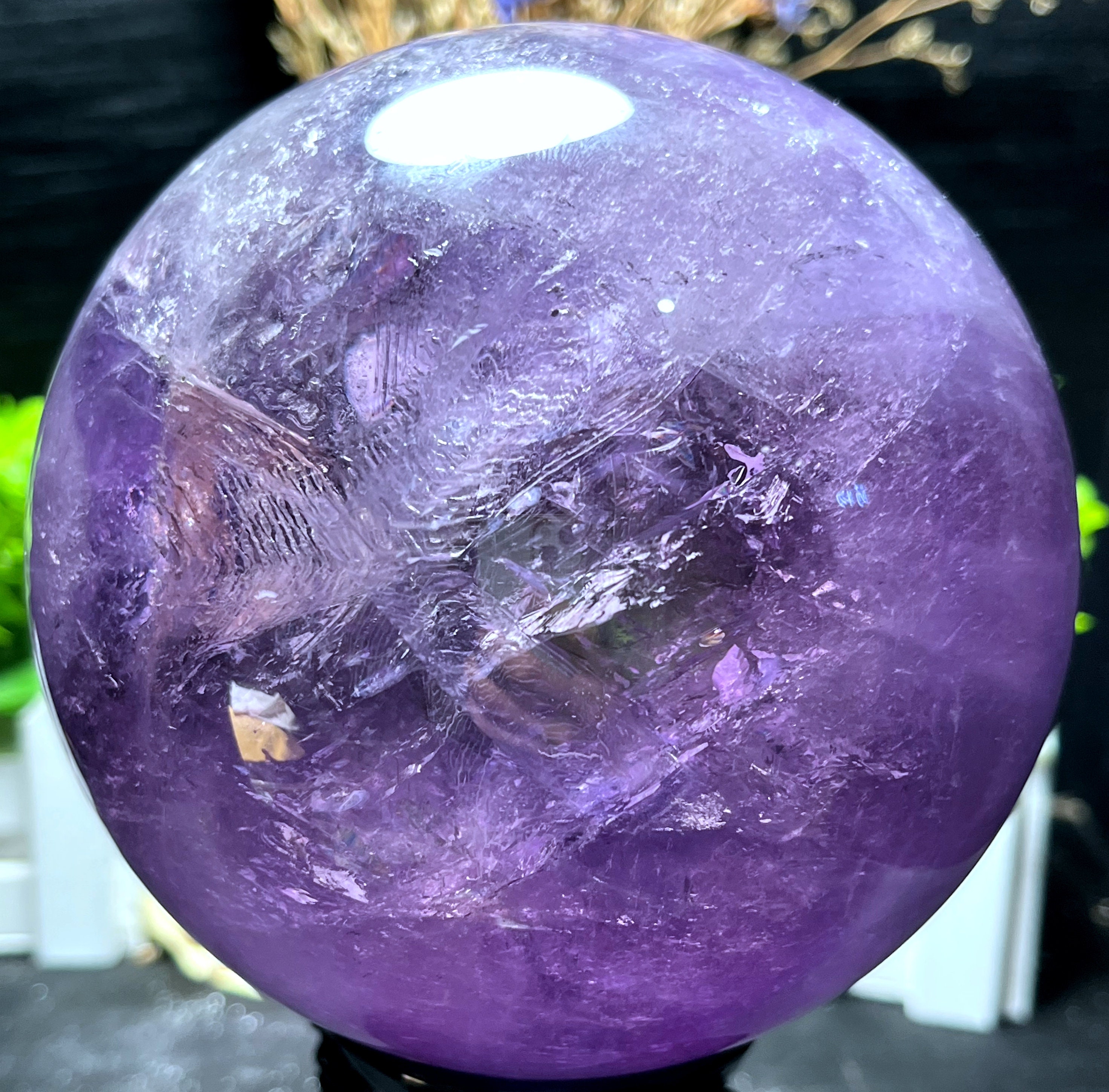 Natural Large Top Clear Amethyst Ball/crystal Sphere/amethyst Sphere ...