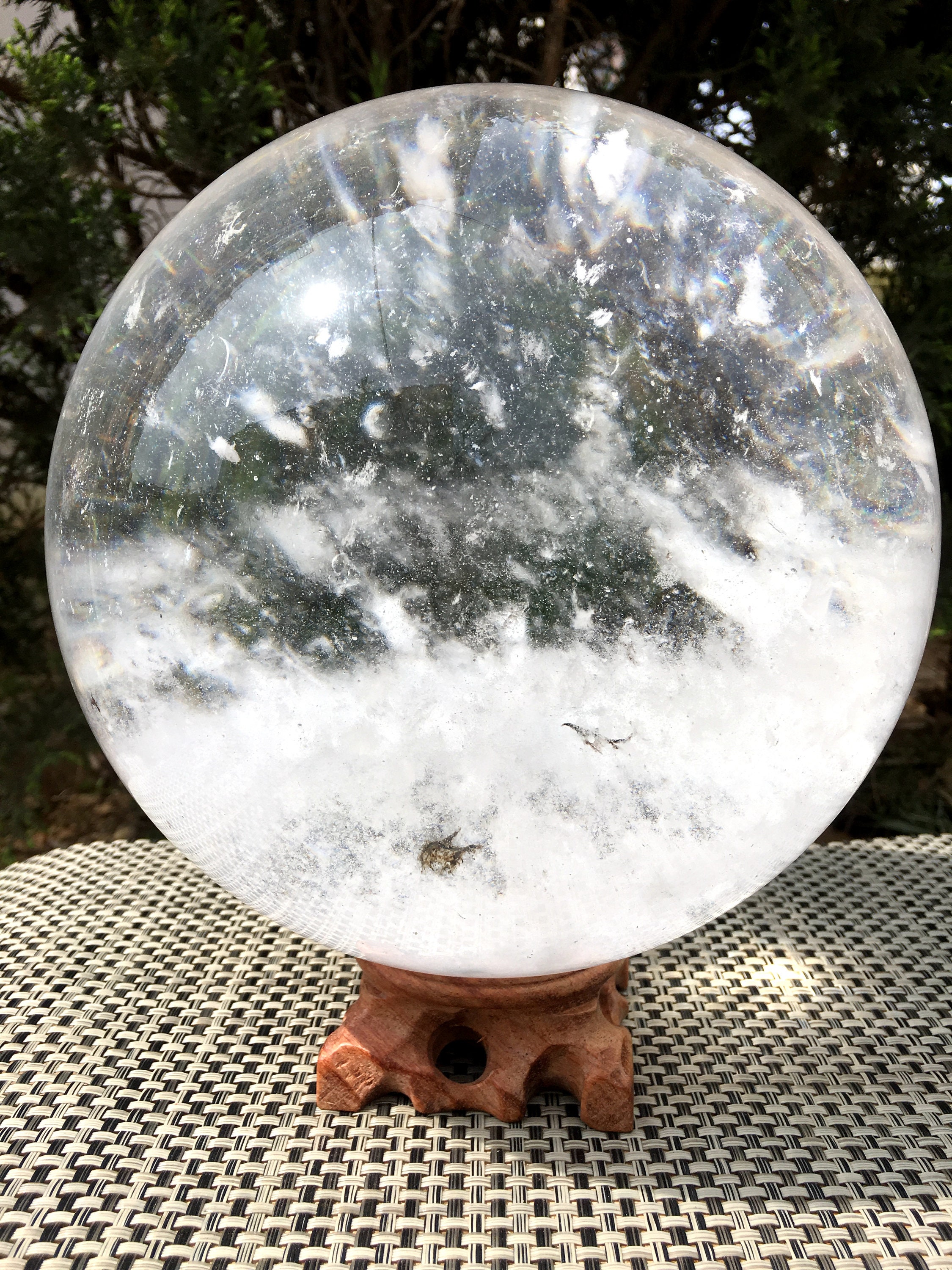 Large Clear Smelt Red Quartz Sphere/clear Smelt Quartz Polished Chunks ...