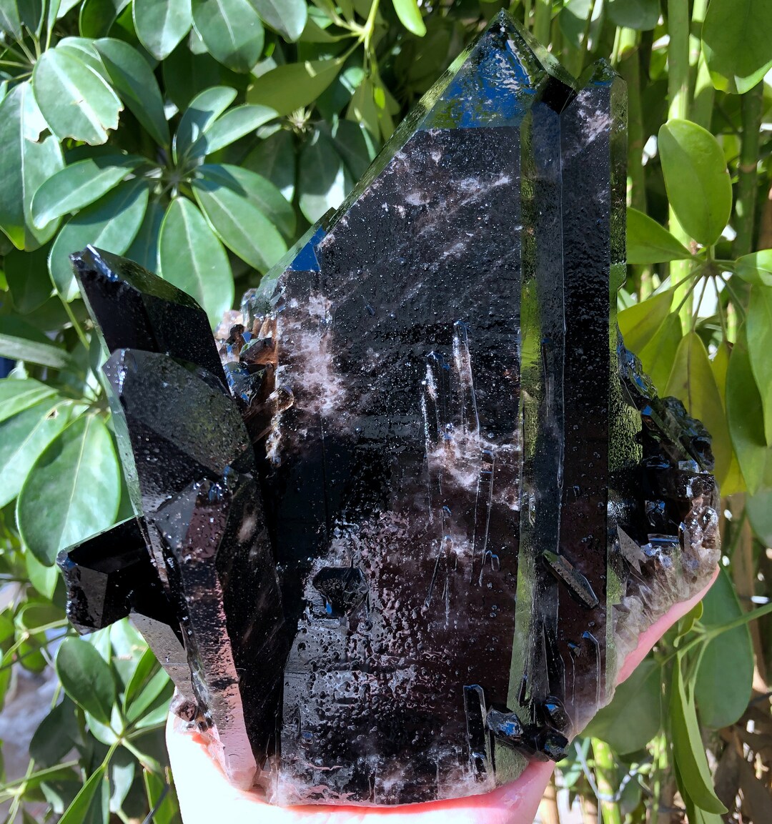 Top große roh schwarz Kristall Cluster/schwarz Quarz Cluster/Quarz ...