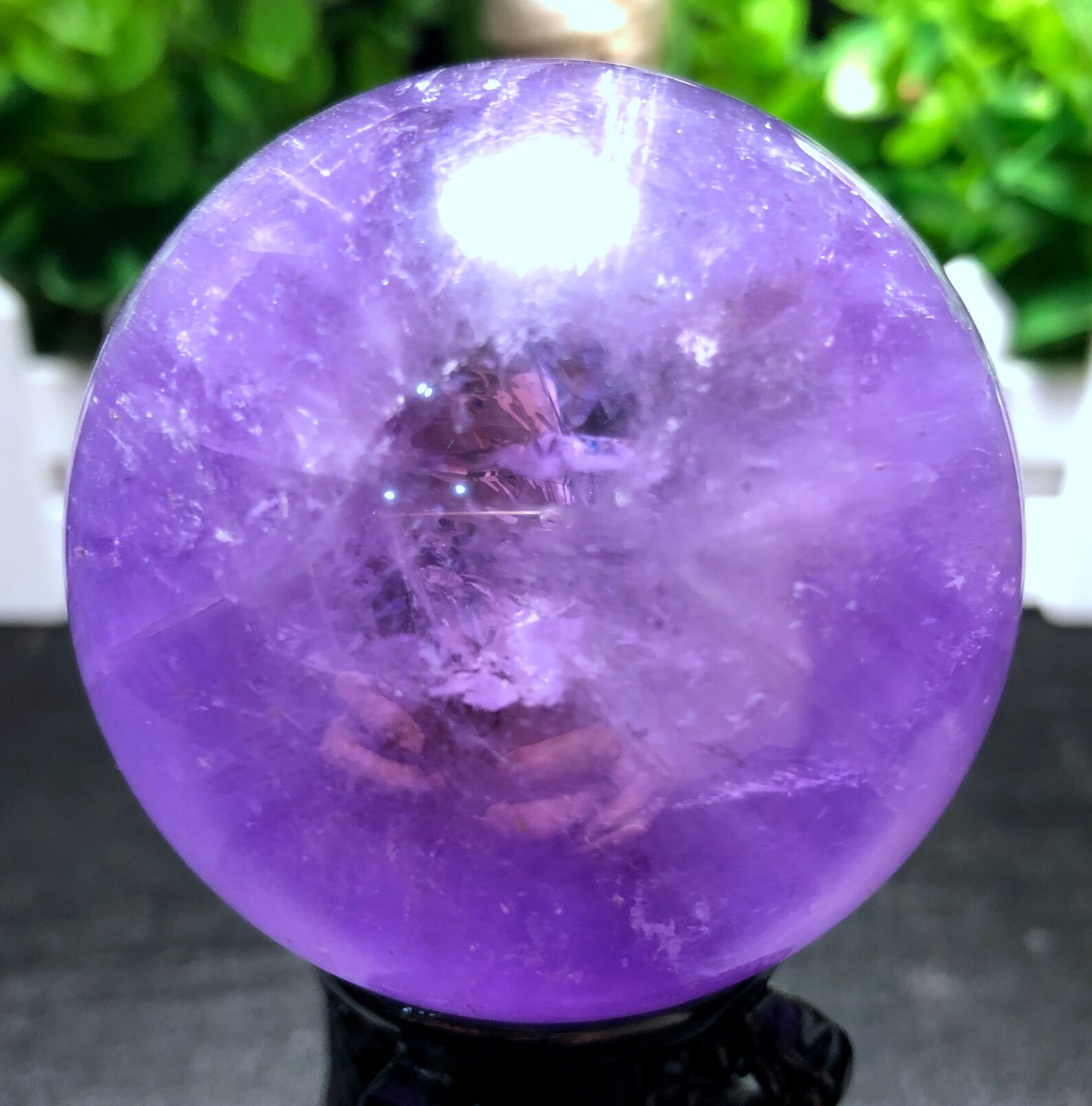 Natural Large Top Clear Amethyst Ball/crystal Sphere/amethyst - Etsy