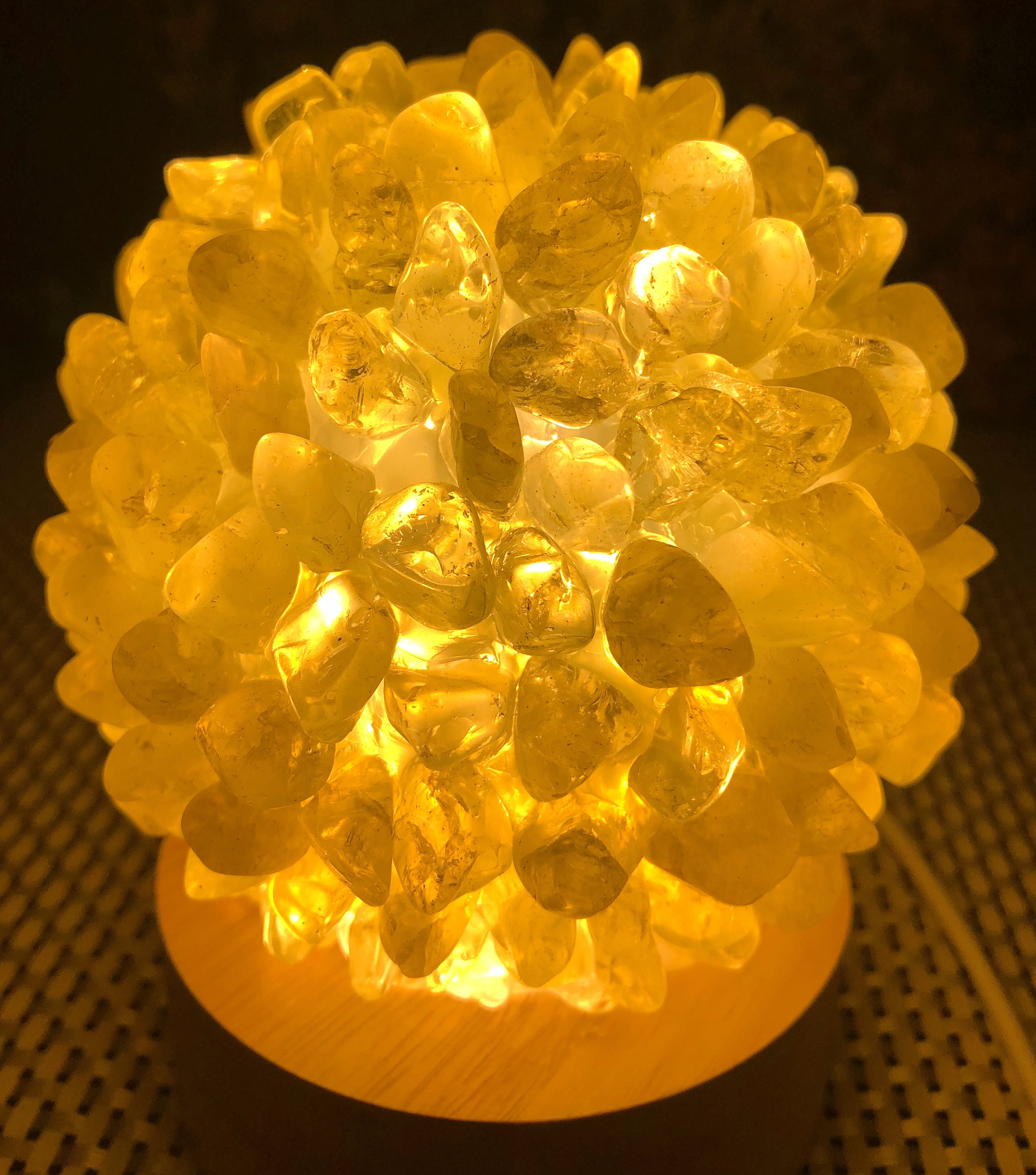 Natural Citrine crystal night light/illumination light/Night | Etsy