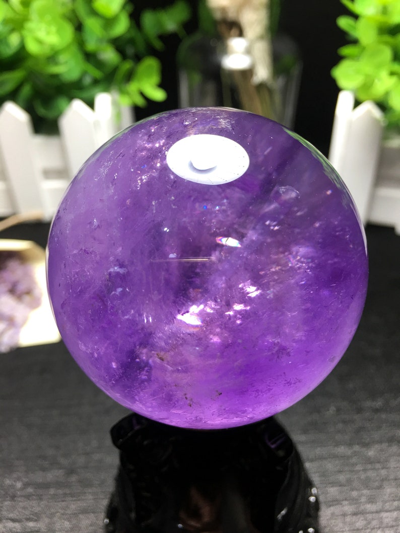 Natural Large Top Clear Amethyst Ball/crystal Sphere/amethyst - Etsy