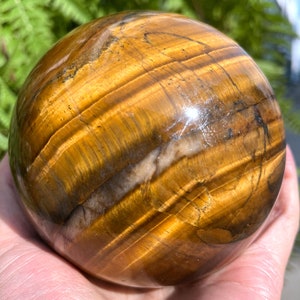 Natural Large Tiger's Eye Sphere /natural Tiger's Eye Ball/tumbled ...