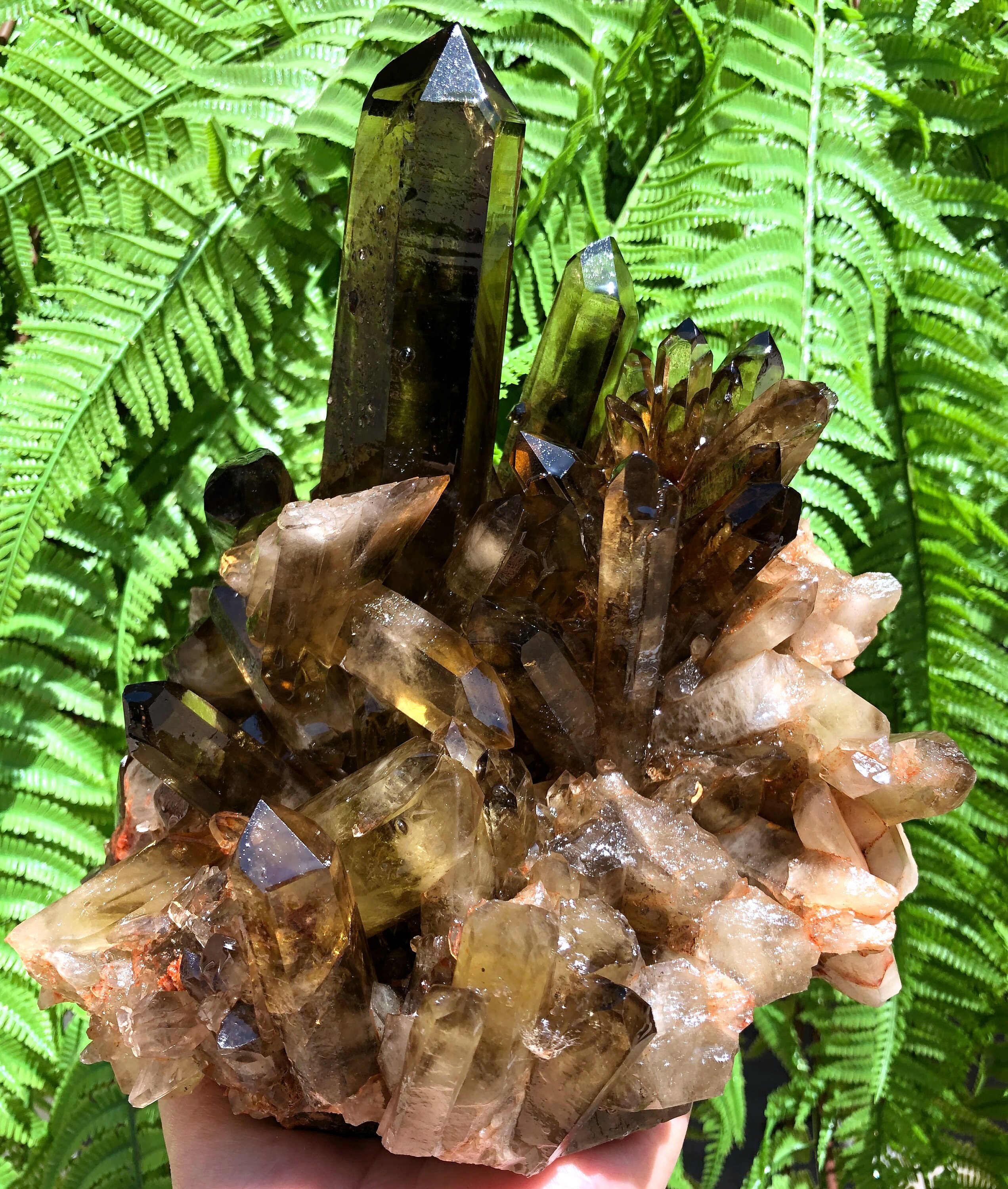 Large Raw Smoke crystal Yellow crystal Crystal | Etsy