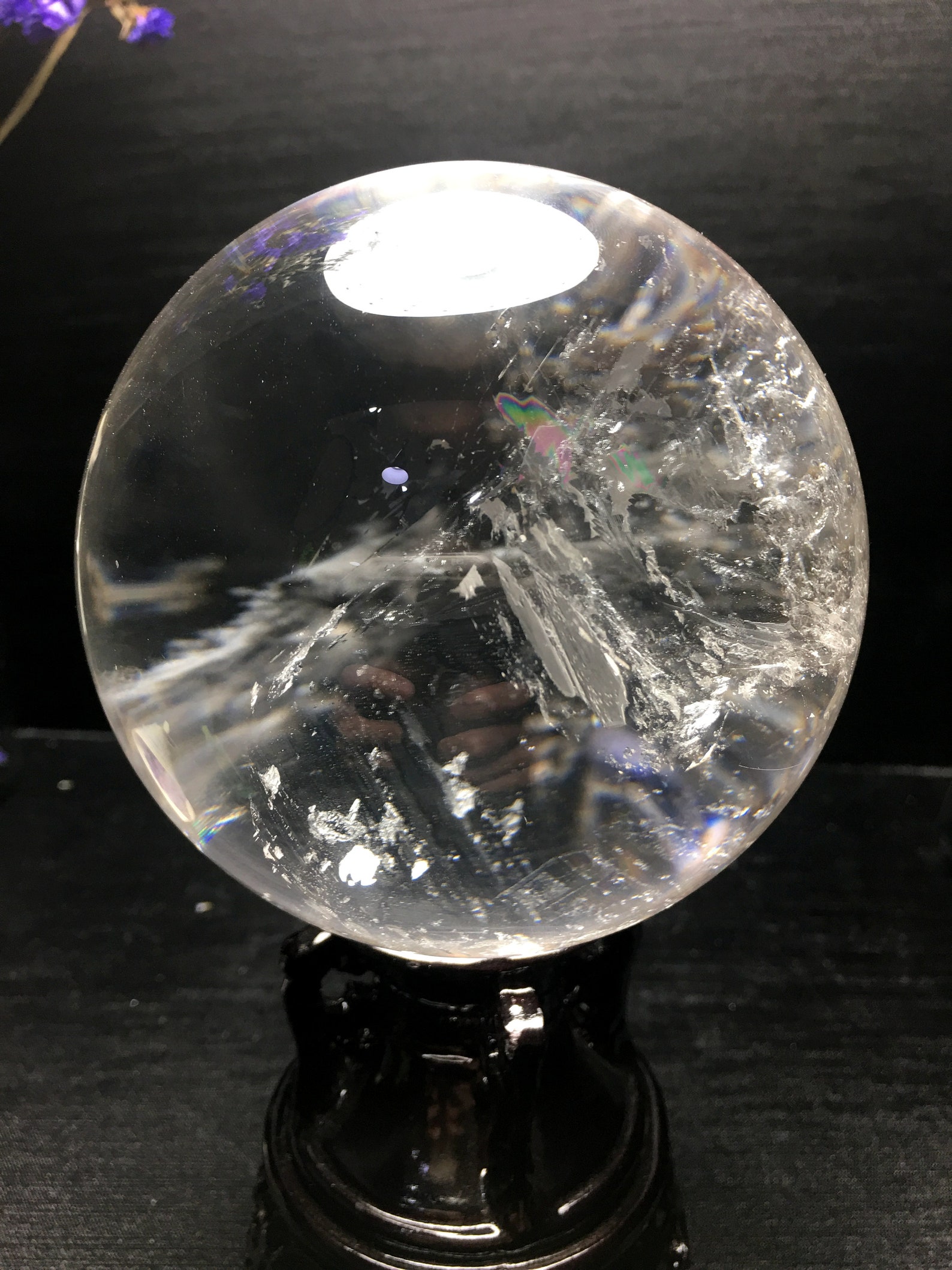 Rare Natural Water Clear Crystal Quartz Sphere /Crystal | Etsy