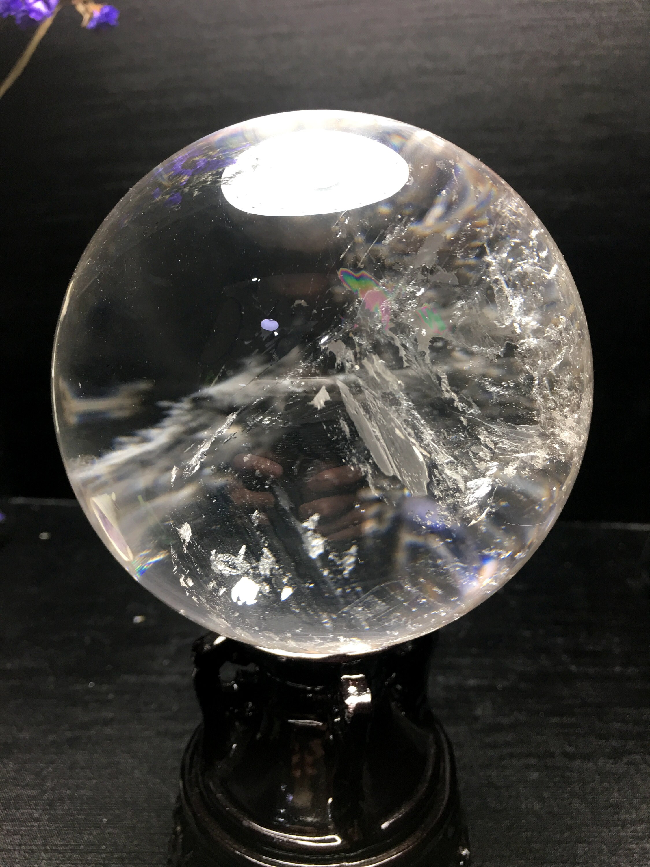 Rare Natural Water Clear Crystal Quartz Sphere /Crystal | Etsy