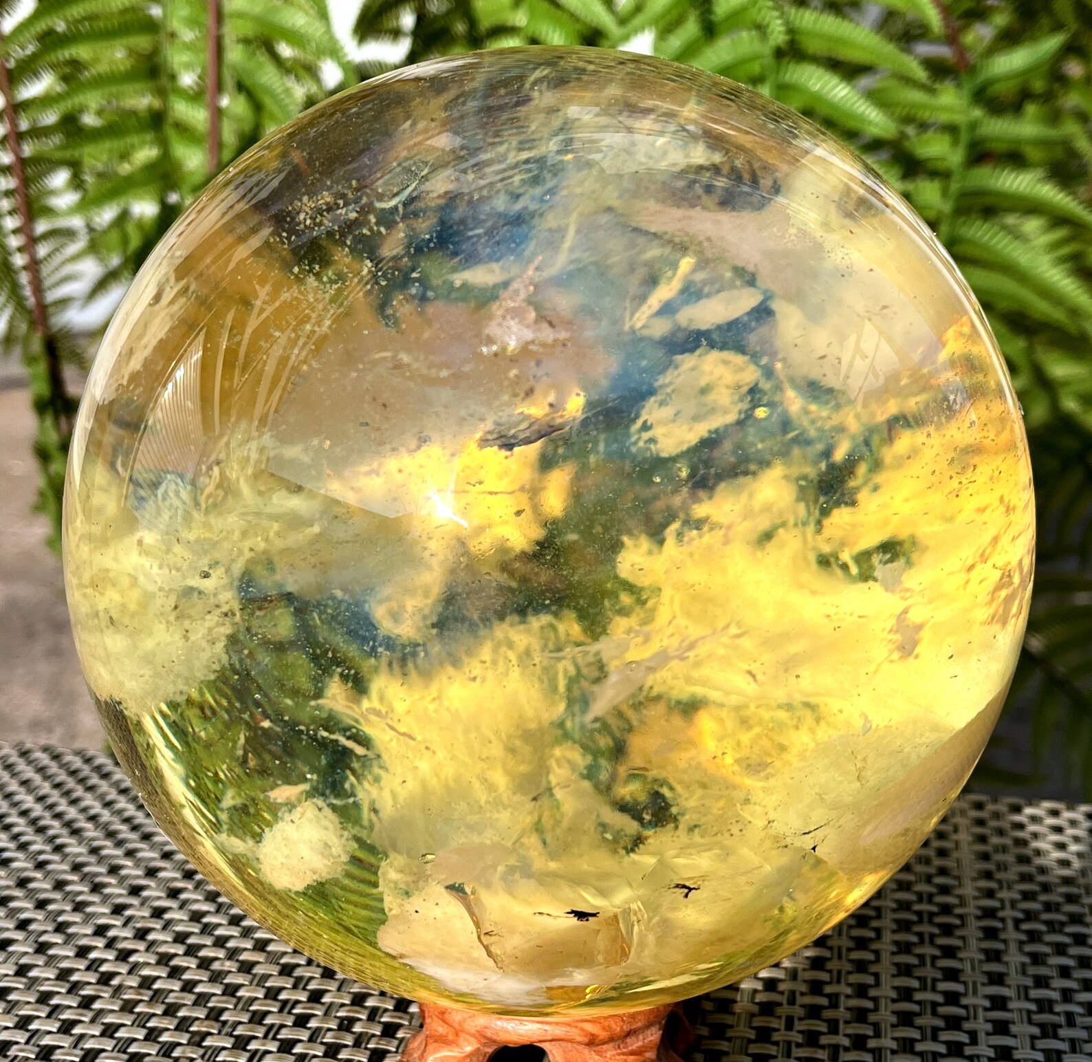 Clear Smelt Yellow Quartz Sphere/clear Smelt Quartz Polished Chunks ...