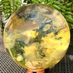 Clear Smelt Yellow Quartz Sphere/clear Smelt Quartz Polished Chunks ...