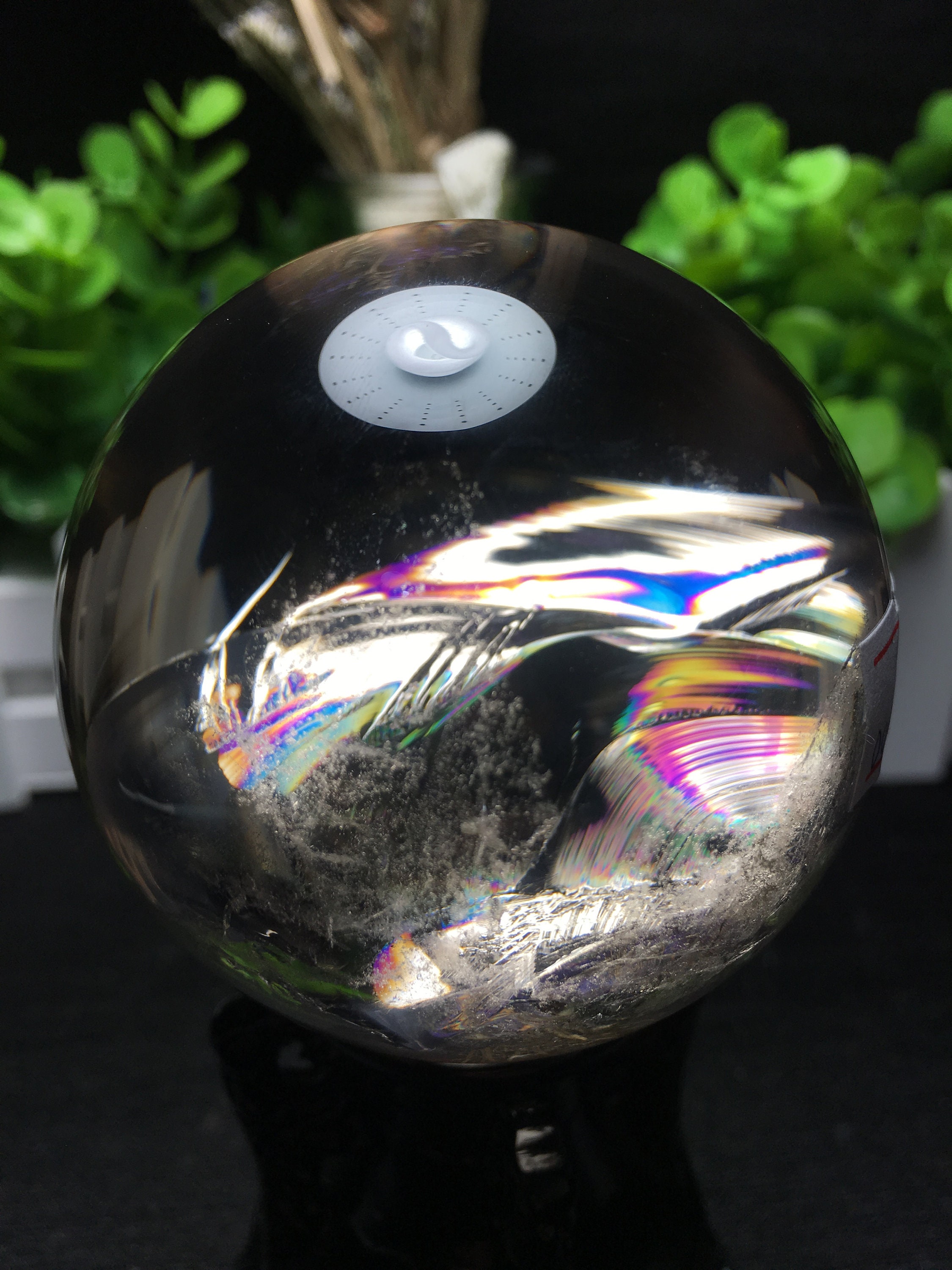 Rare Natural Water Clear Smoke Crystal Quartz Sphere /crystal | Etsy