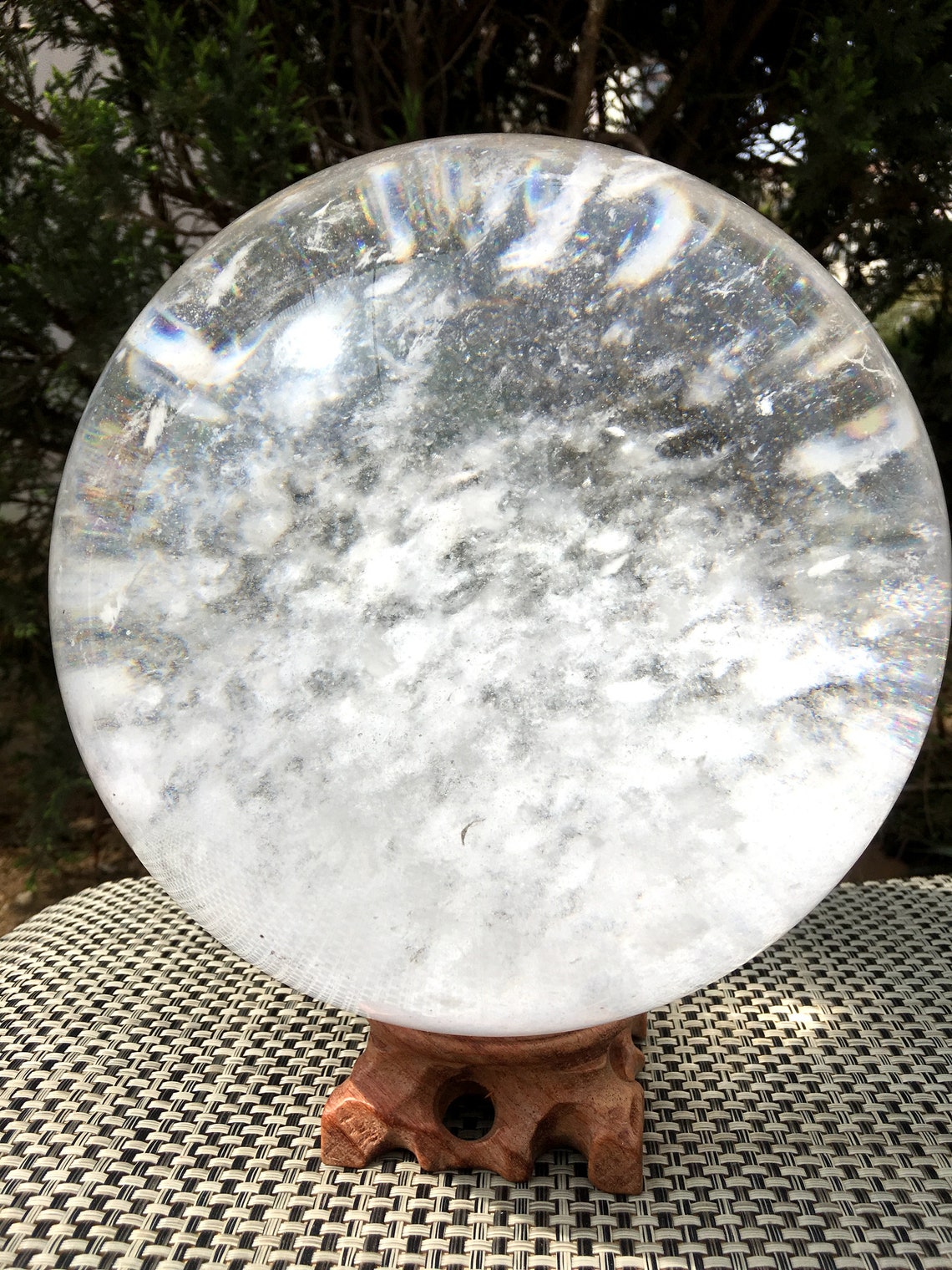 Large Clear Smelt Red Quartz Sphere/clear Smelt Quartz - Etsy