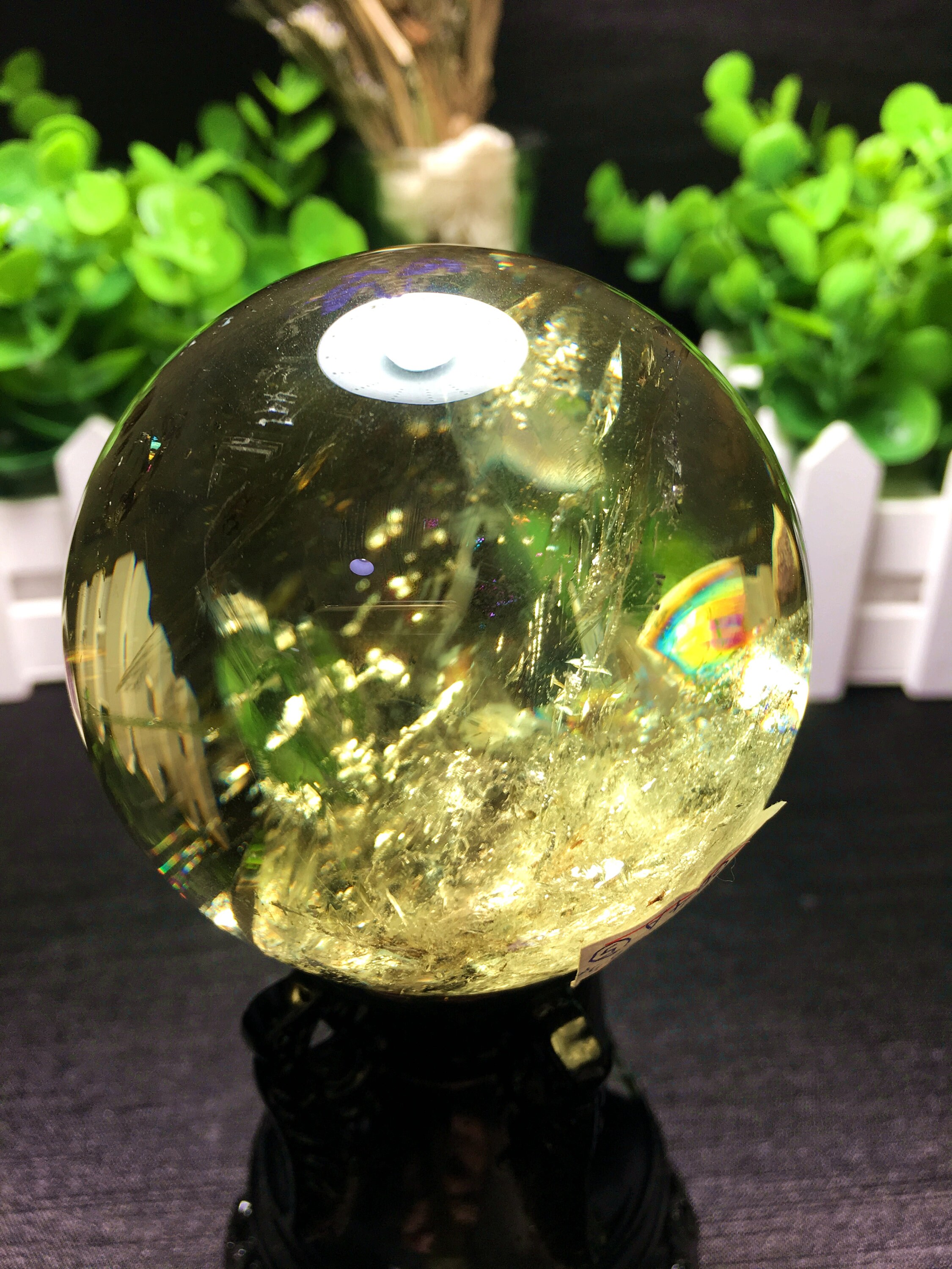 Natural Large Rainbow Citrine Quartz Crystal Sphere/citrine | Etsy