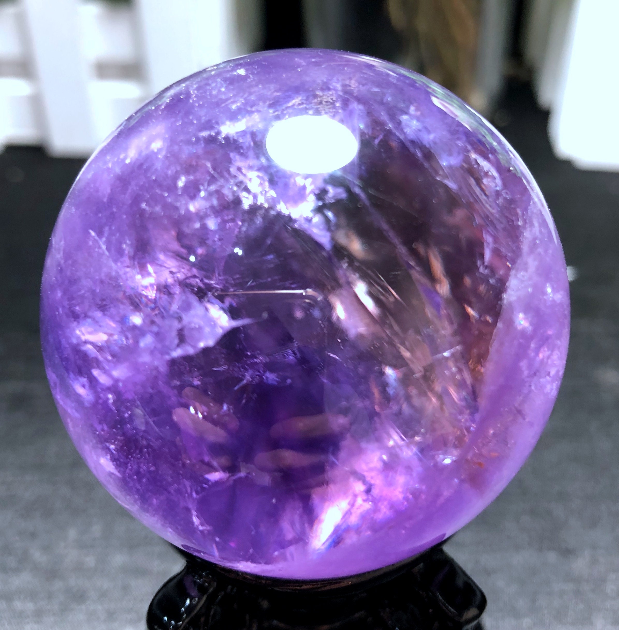 Natural Large Top Clear Amethyst Ball/crystal Sphere/amethyst Sphere ...