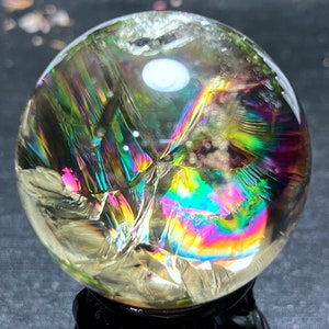 Natural Large Rainbow Citrine Quartz Crystal Sphere/citrine Ball/chakra ...