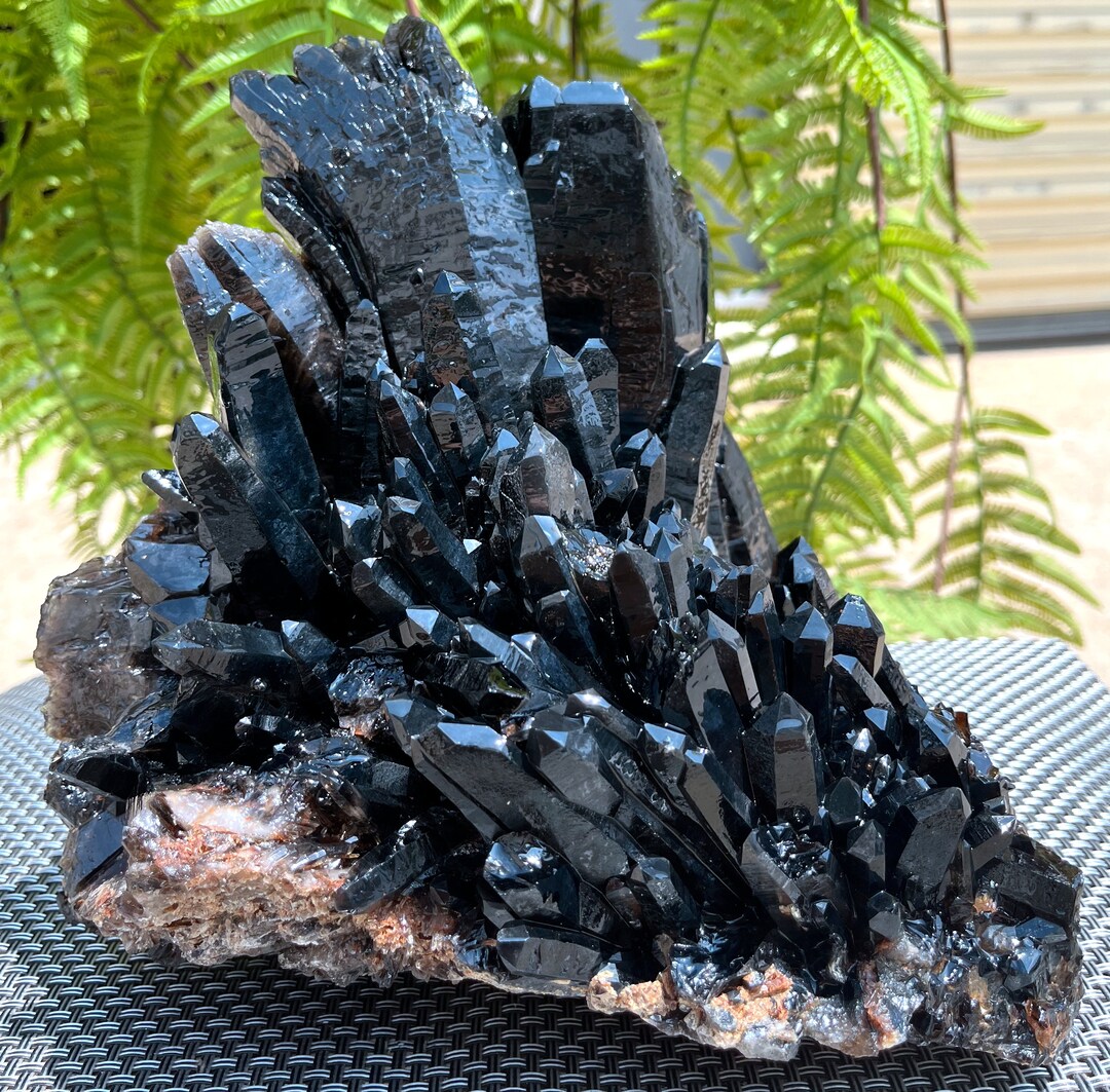 Large Raw Black Crystal Cluster/black Quartz Cluster/quartz Cluster ...