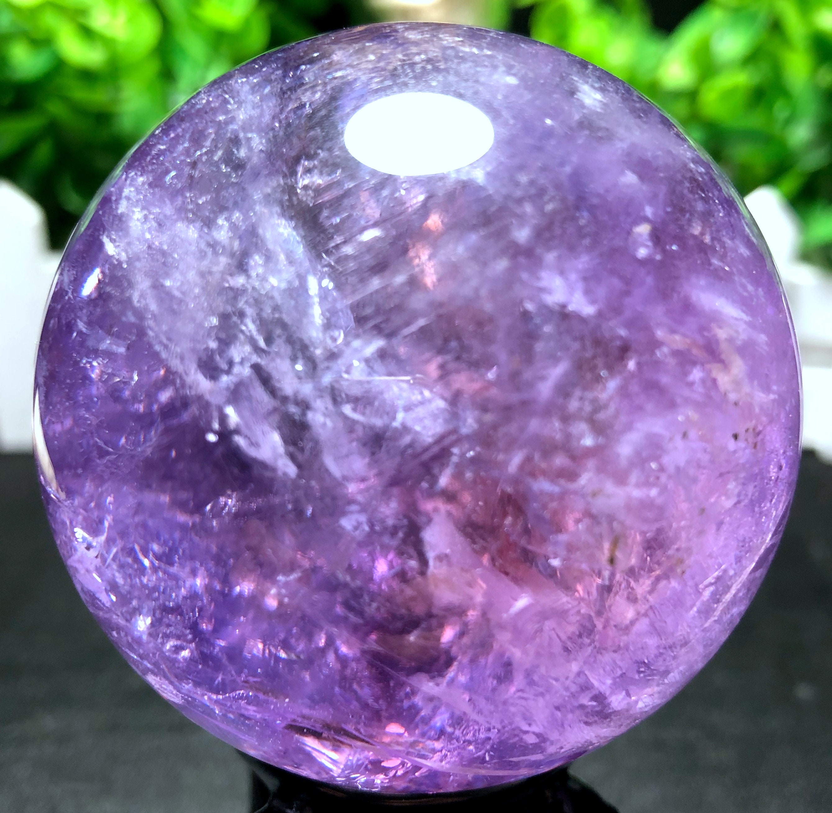 Natural Large Top Clear Amethyst Ball/Crystal sphere/Amethyst | Etsy