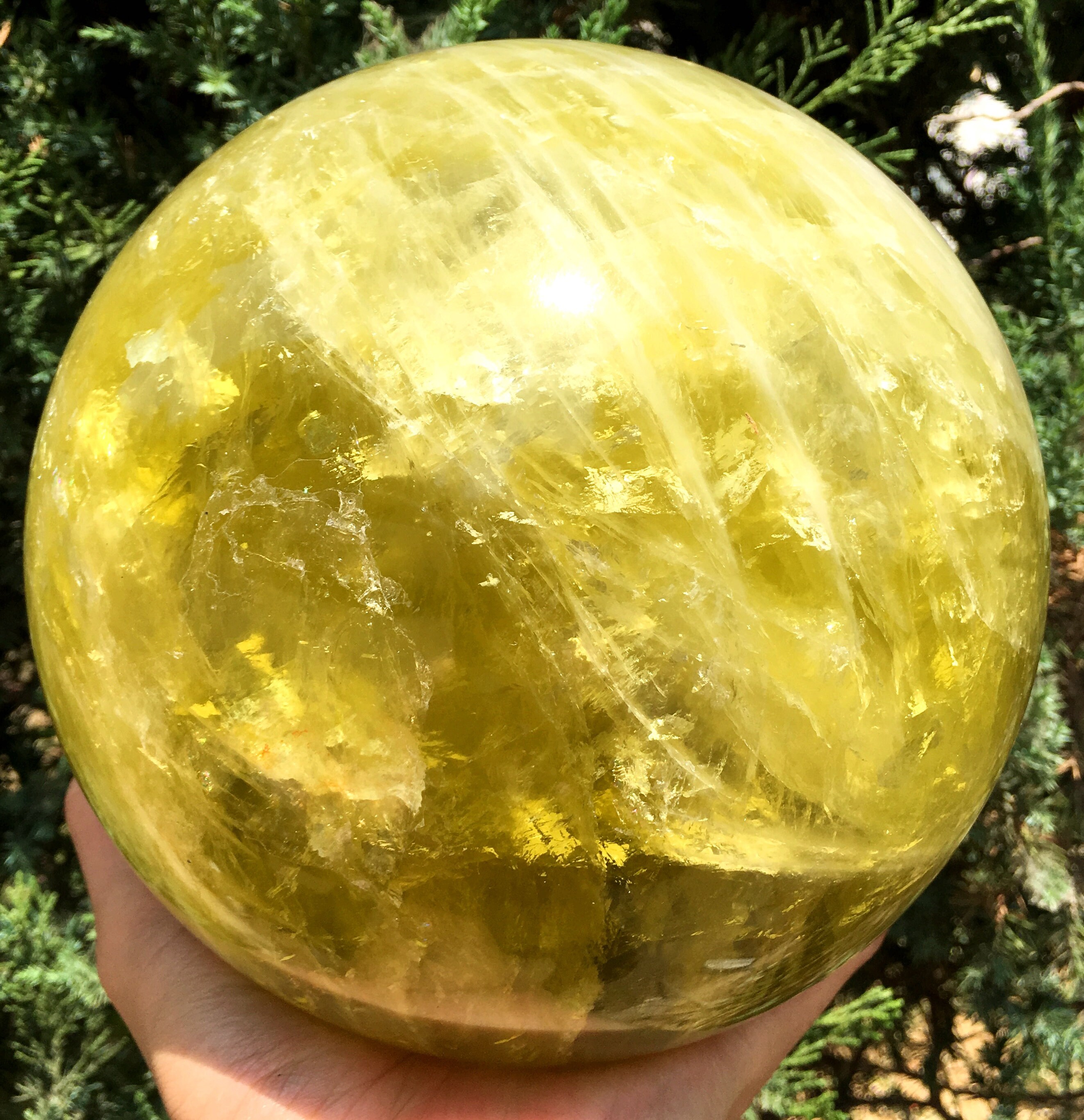 Natural Large Deep Golden Citrine Banded Crystal Ball/Citrine | Etsy