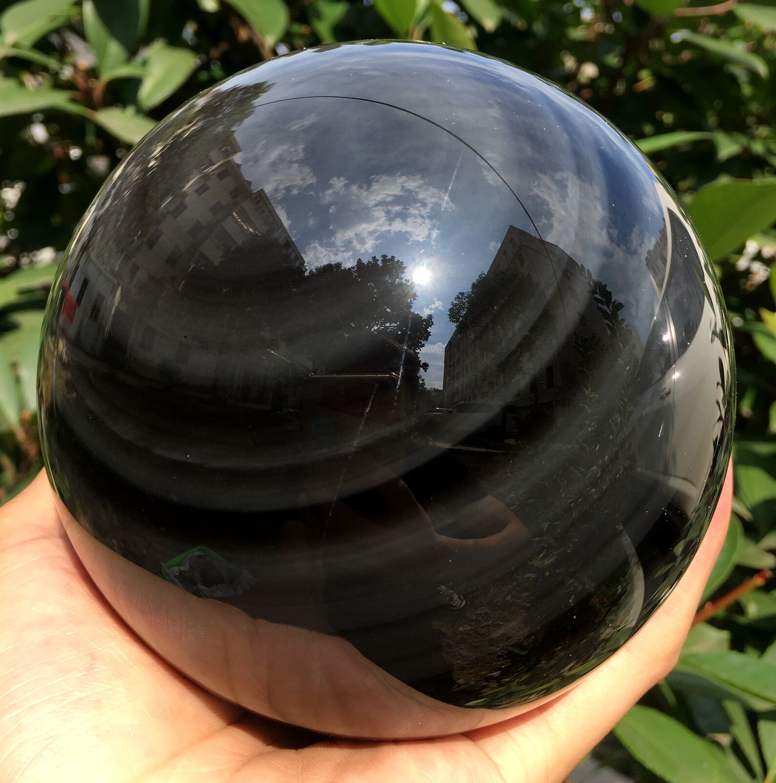 Extra Large Gold Sheen Obsidian Sphere/Natural Black Obsidian | Etsy