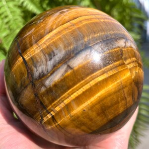 Natural Large Tiger's Eye Sphere /natural Tiger's Eye Ball/tumbled ...