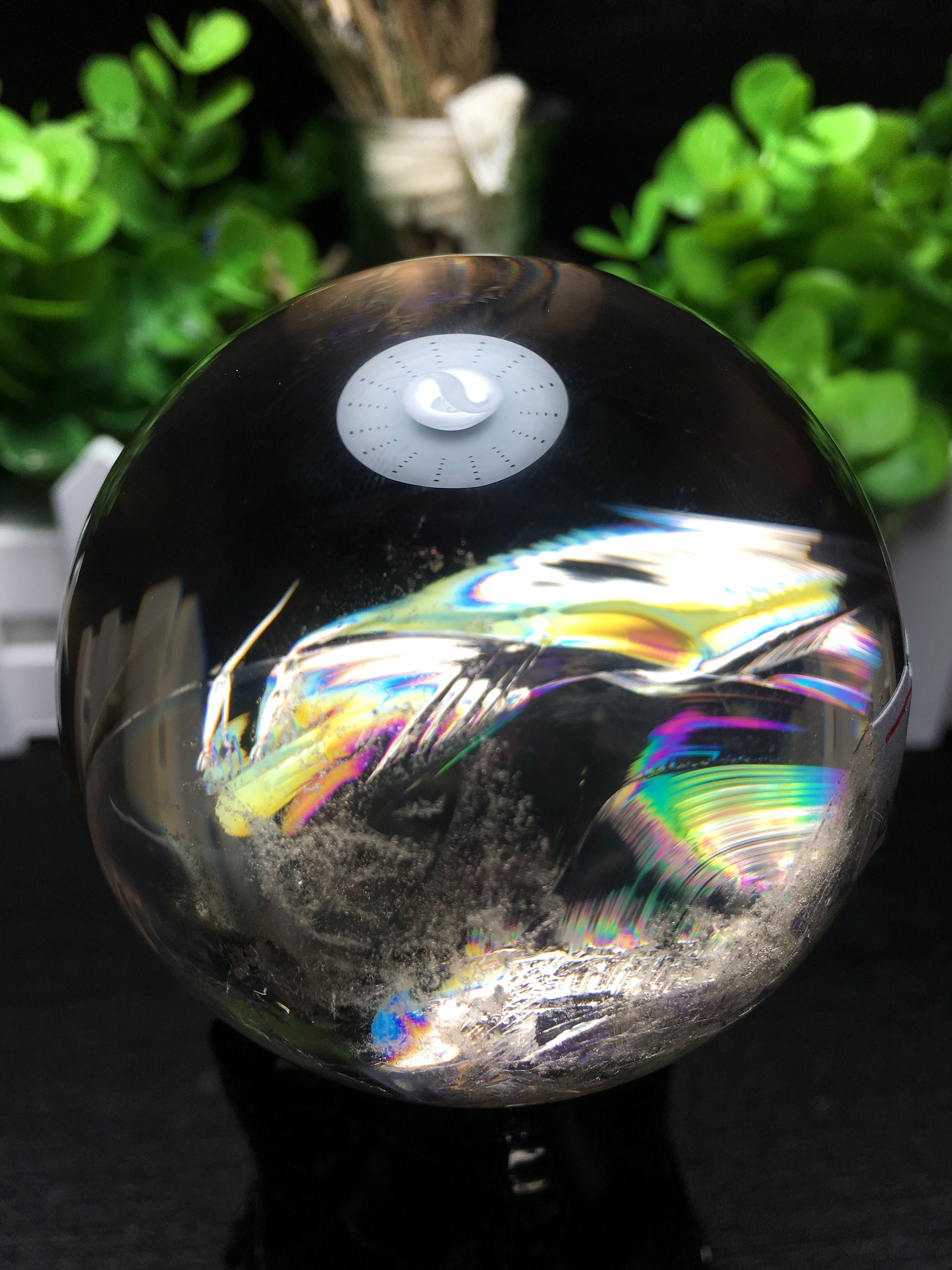 Rare Natural Water Clear Smoke Crystal Quartz Sphere /crystal | Etsy