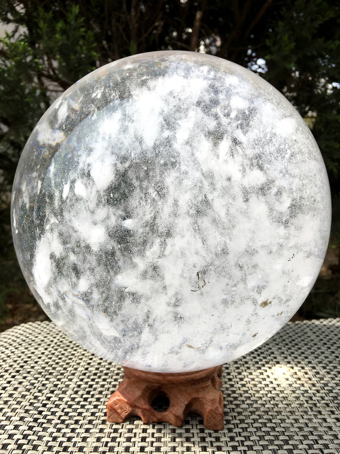 Large Clear Smelt red quartz Sphere/Clear Smelt quartz | Etsy