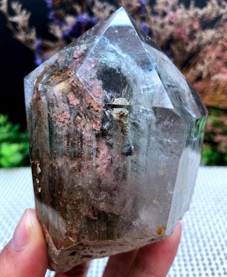 Rare Natural Large Included Garden Green Brown Phantom - Etsy