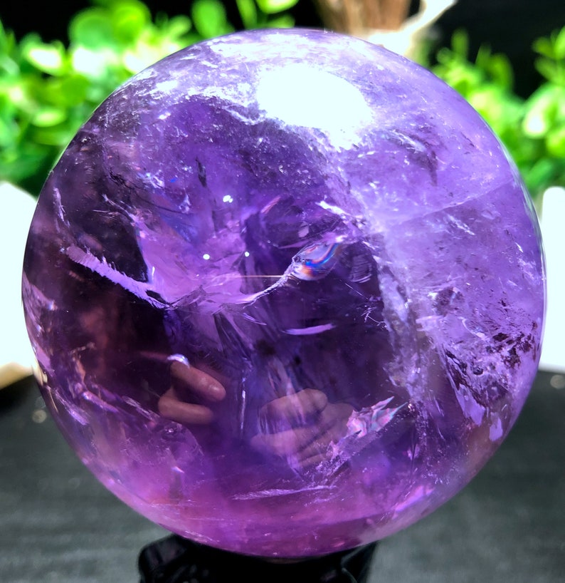 Natural Large Top Clear Amethyst Ball/crystal Sphere/amethyst Sphere ...