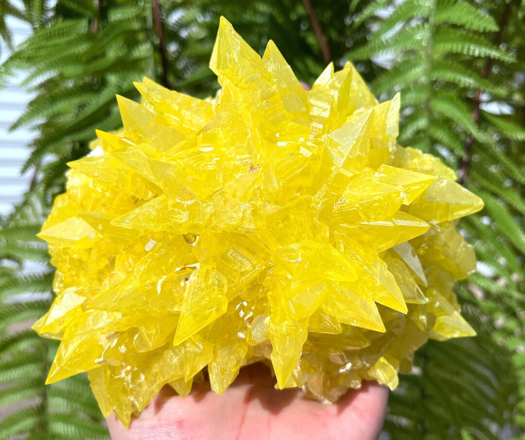 Top Raw Crystal Specimen-fascinating Yellow Native Sulfur Crystal ...