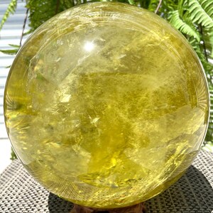 Natural Large Rainbow Citrine Quartz Crystal Sphere/citrine Ball/chakra ...