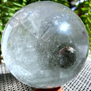 Natural Clear Garden Phantom Sphere/green Phantom Quartz Pendant/scenic ...