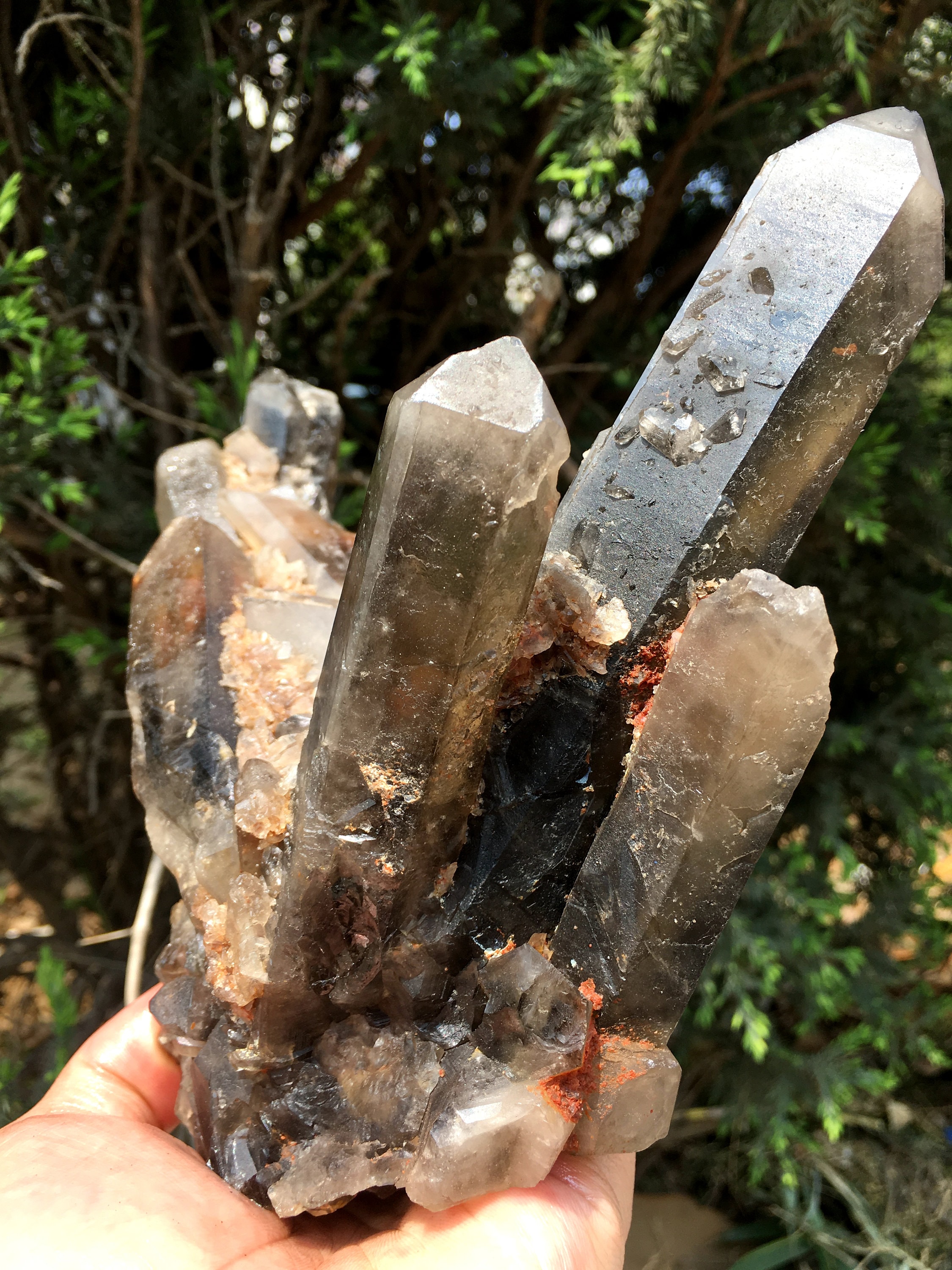 Top Large Raw black Crystal Cluster/Black Quartz | Etsy