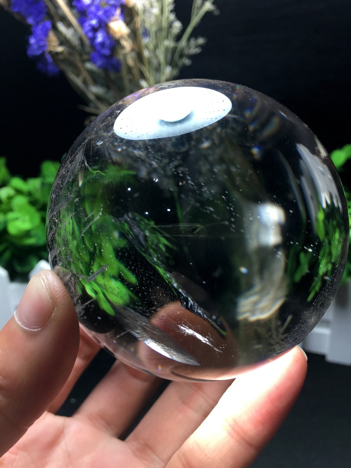 Rare Natural Water Clear Crystal Quartz Sphere /Crystal | Etsy