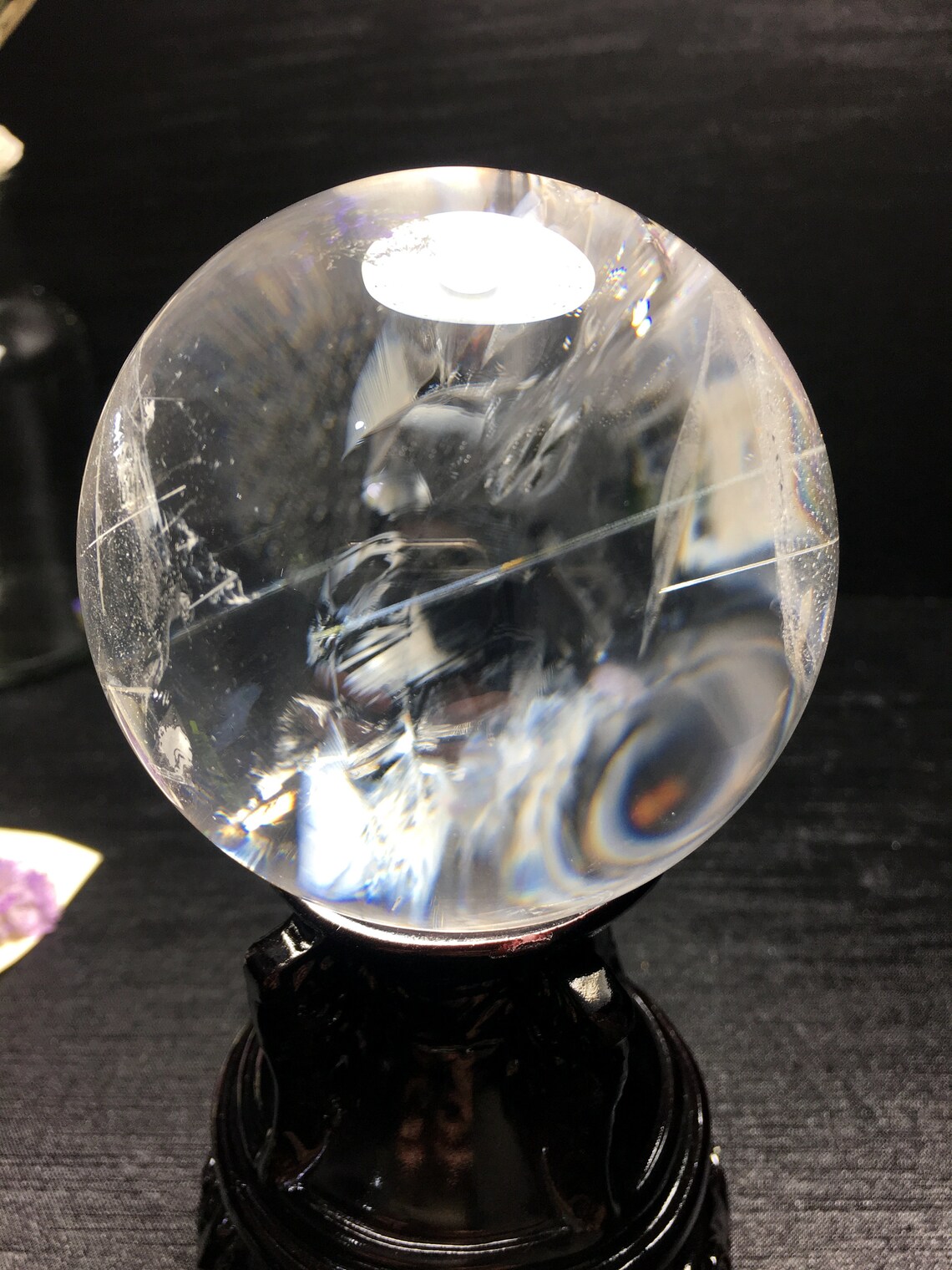 Rare Natural Water Clear Crystal Quartz Sphere /Crystal | Etsy