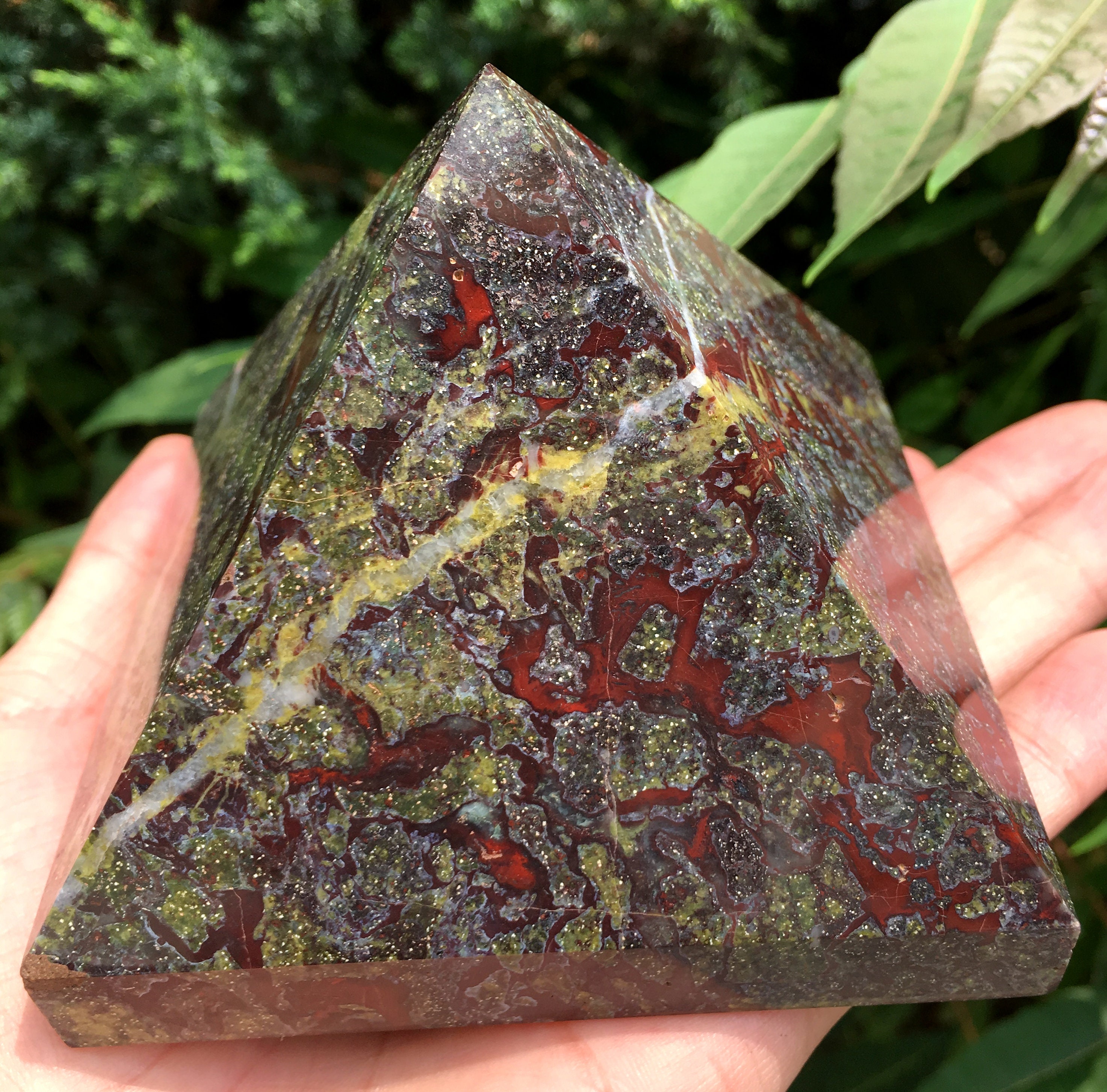 Large Dragon Blood Jasper Pyramid/dragon Blood Jasper - Etsy
