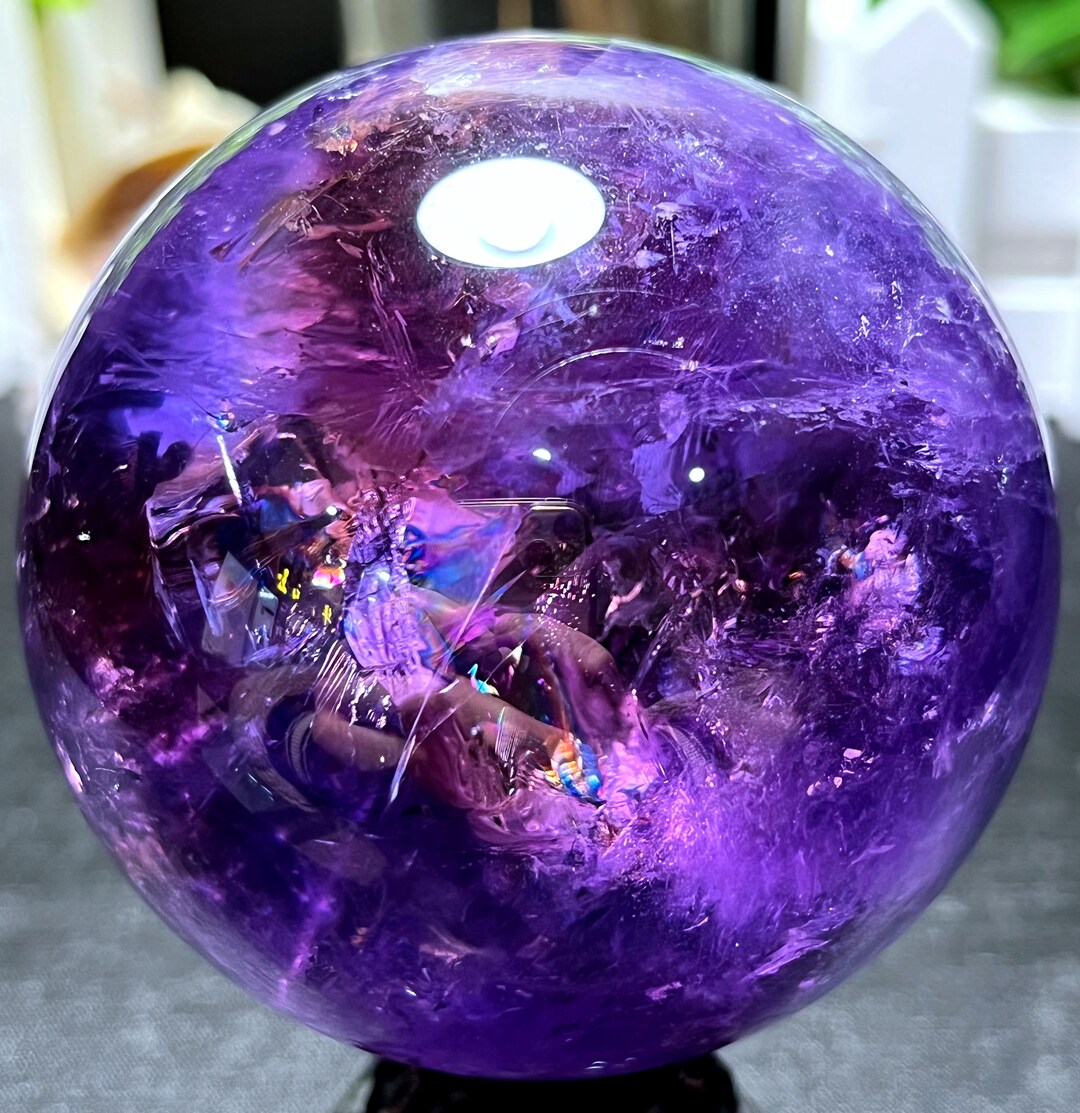 Natural Large Top Clear Amethyst Ball/crystal Sphere/amethyst Sphere ...