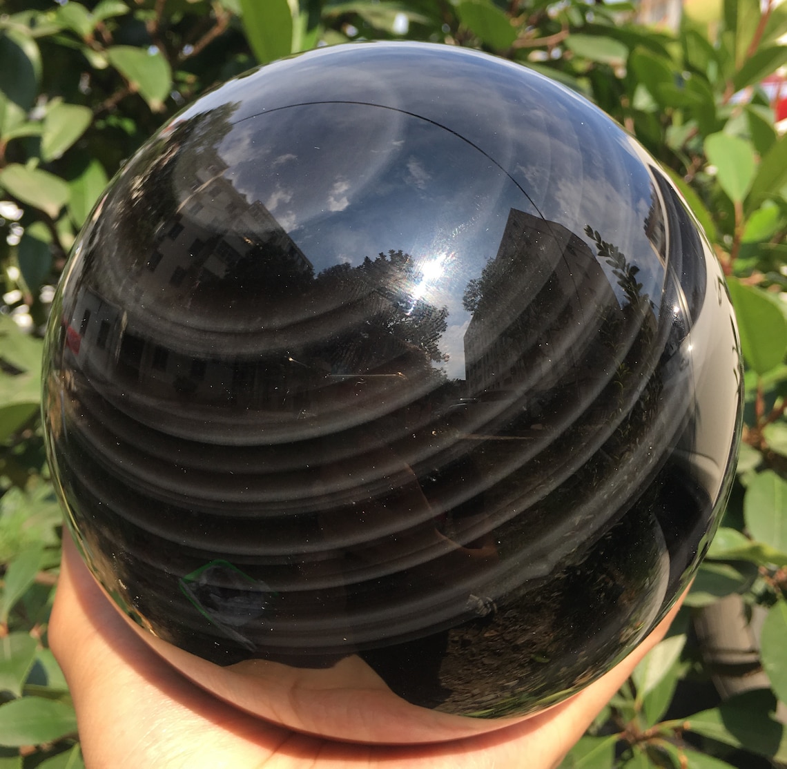 Extra Large Gold Sheen Obsidian Sphere/natural Black Obsidian - Etsy