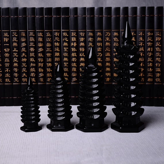 Best Clear Hand Carved Obsidian Polished Tower Shaped/obsidian | Etsy