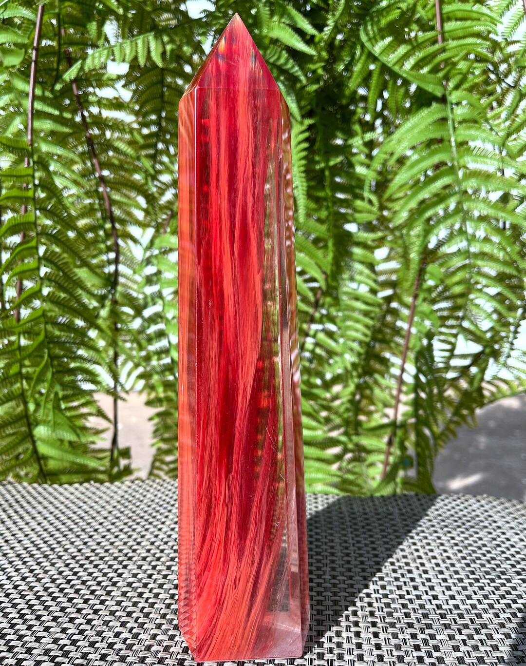 Clear Smelt Red Quartz Point/clear Smelt Quartz Polished Chunks/crystal ...