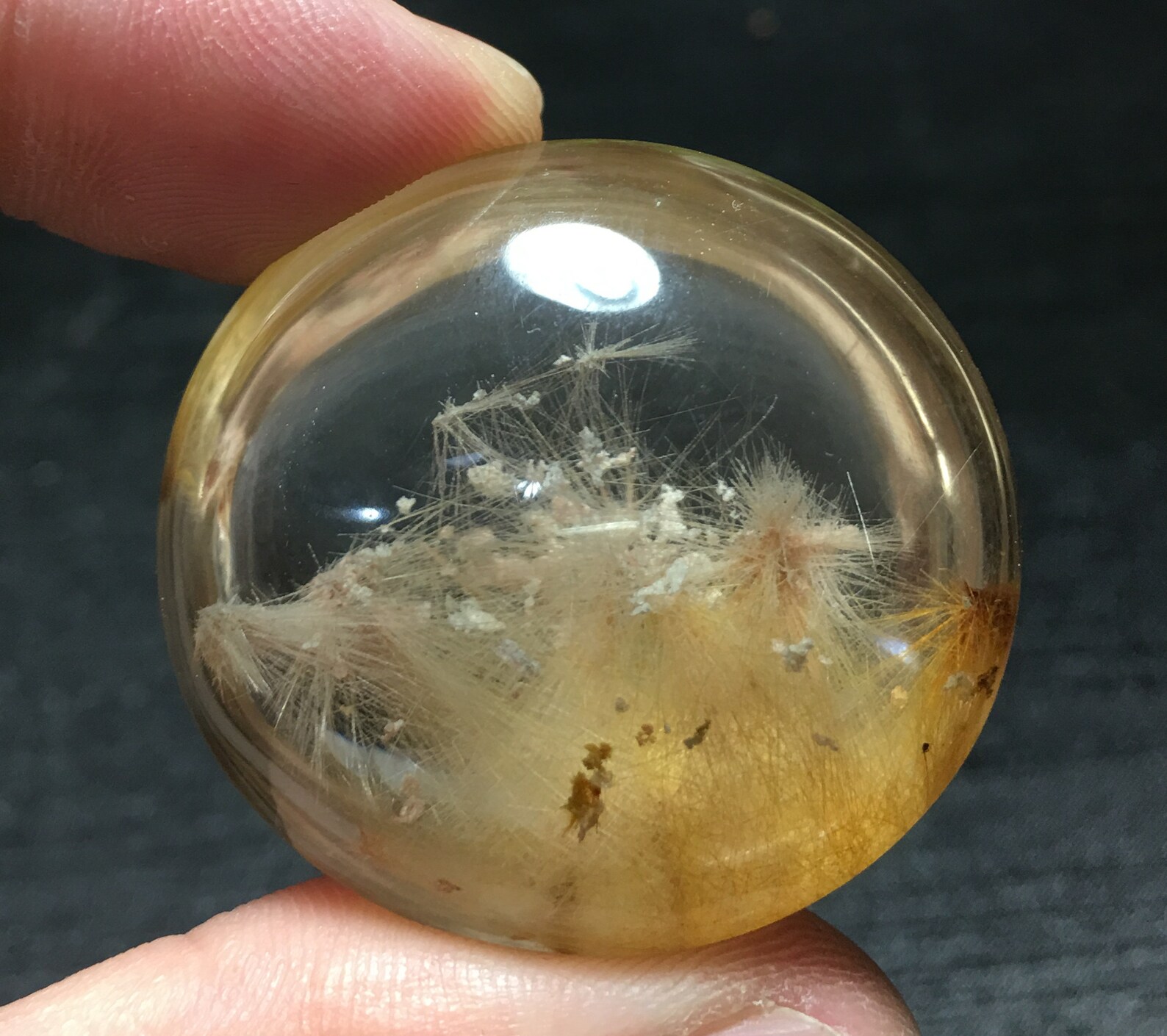 Top Natural Clear Golden Rutilated Quartz Pendant/Rutilated | Etsy