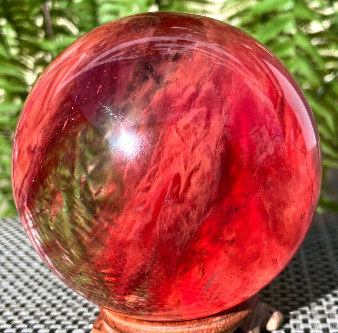 Clear Smelt Red Quartz Sphere/clear Smelt Quartz Polished Chunks ...