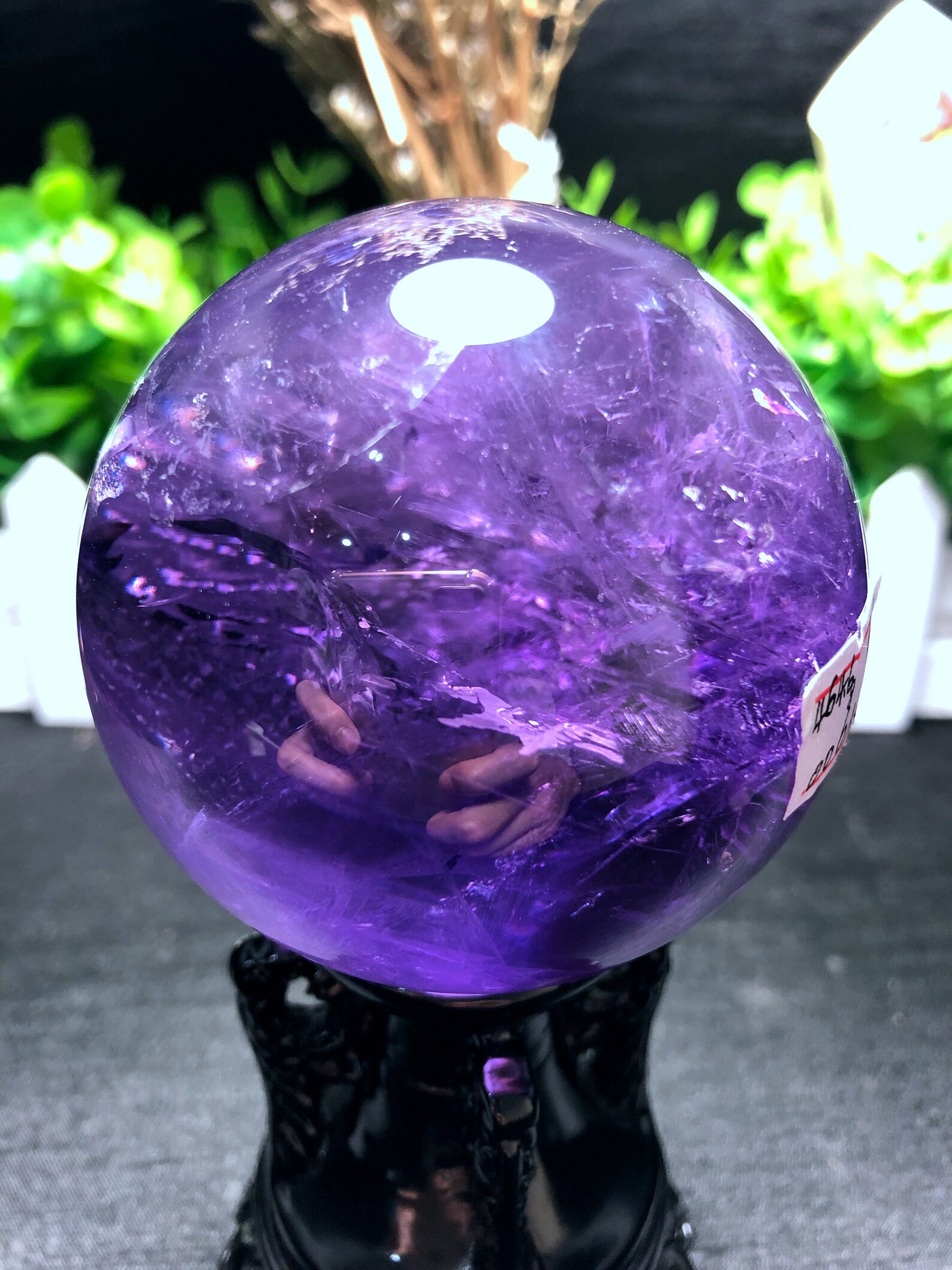Natural Large Top Clear Amethyst Ball/crystal Sphere/amethyst Sphere ...