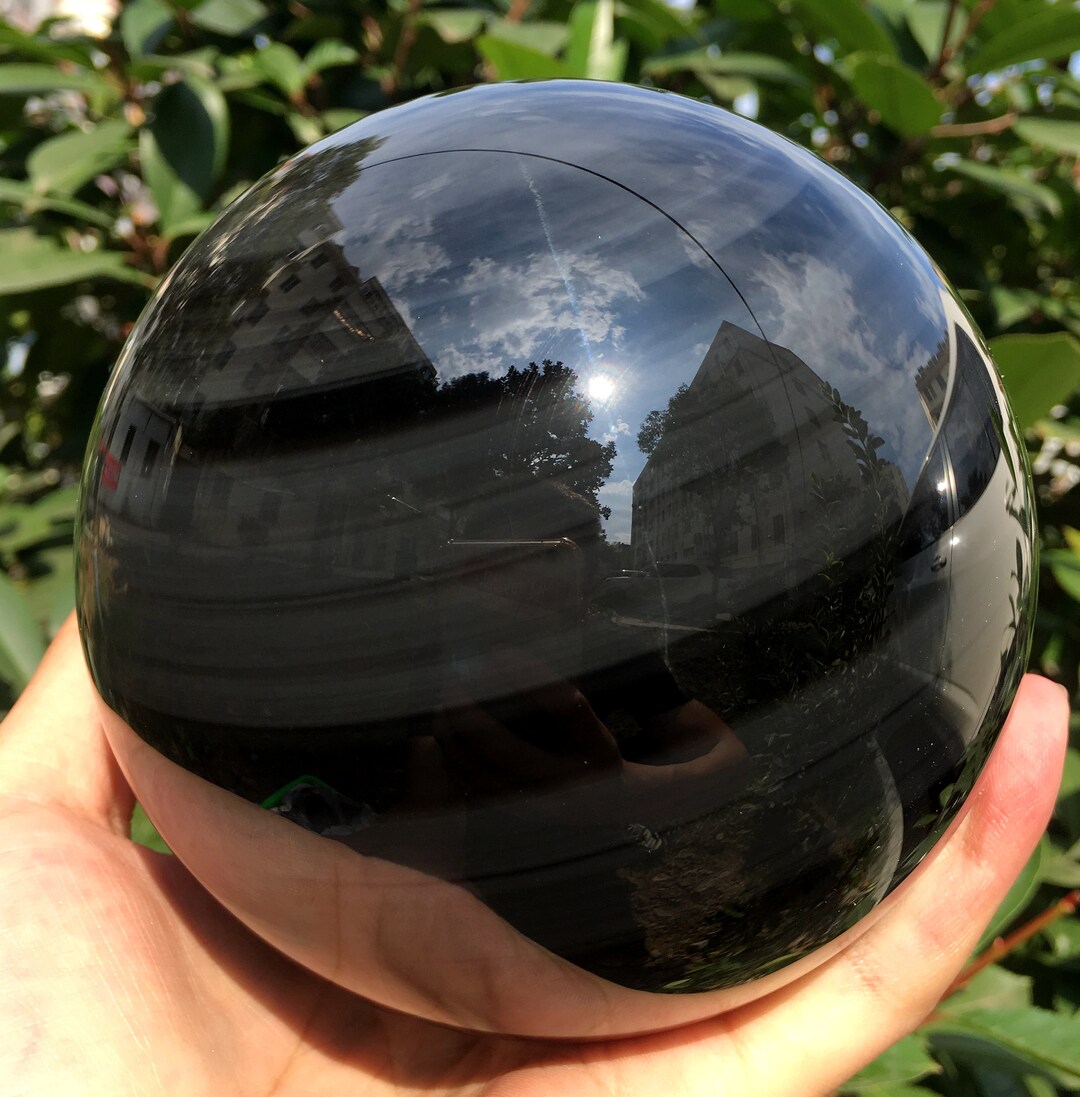 Extra Large Gold Sheen Obsidian Sphere/natural Black Obsidian Sphere ...