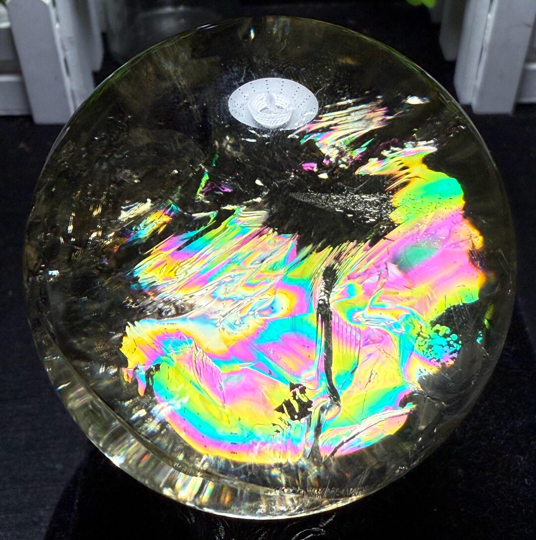Large Rainbow Citrine Quartz Crystal Sphere, Chakra Healing (67mm, 416g ...