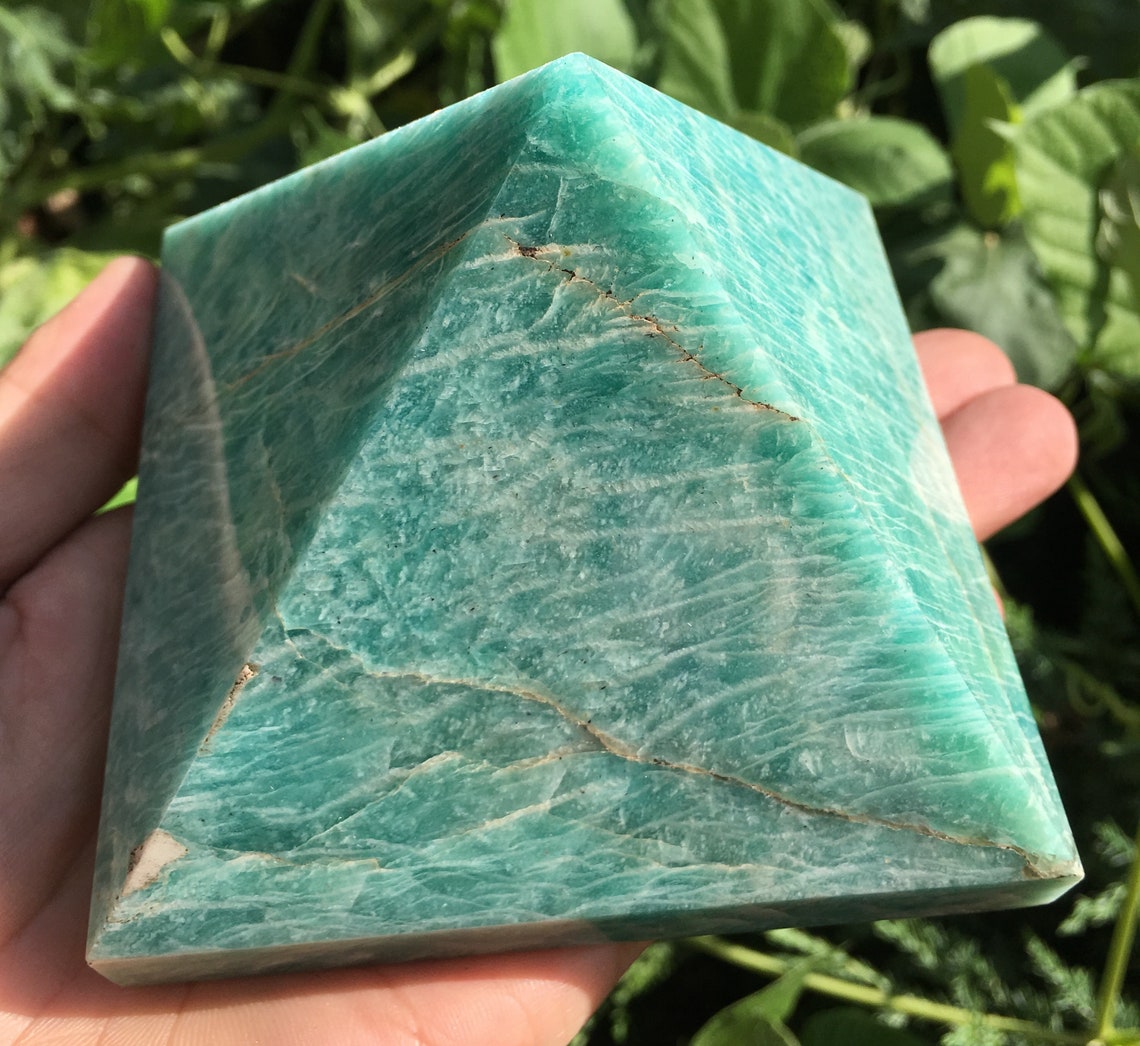 Natural Amazon Stone Pyramid Pyramid/quartz - Etsy