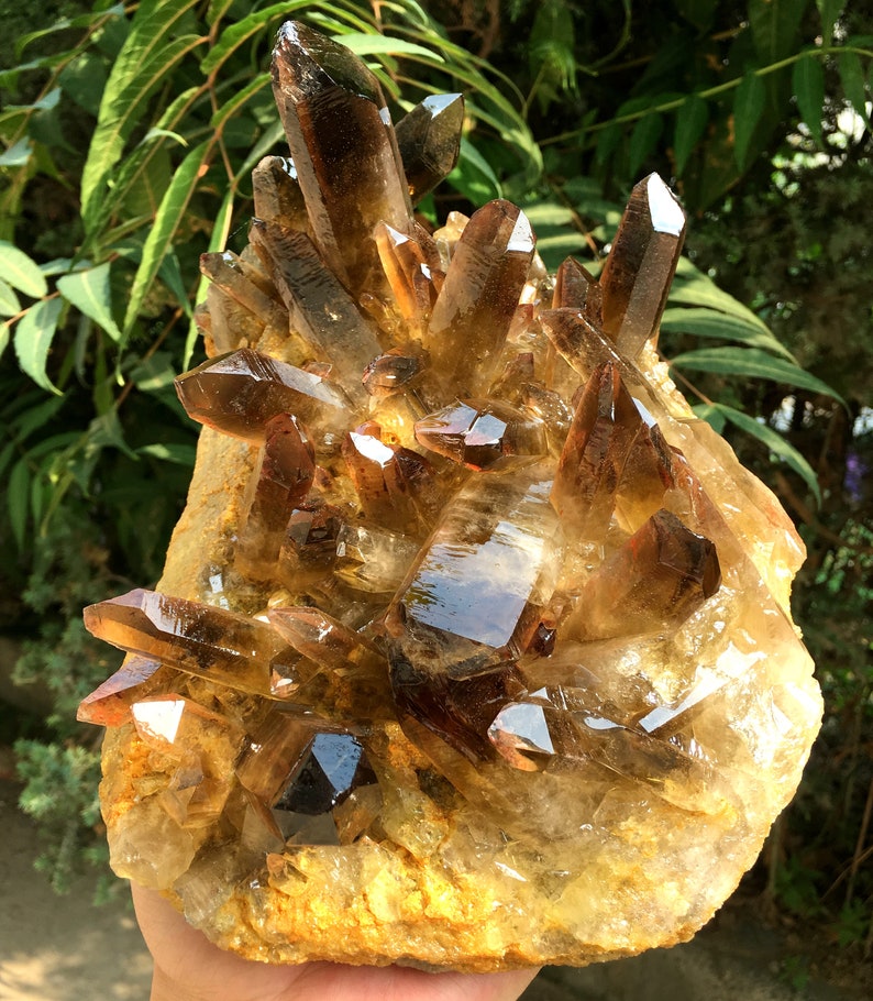 Top Large Raw Yellow Crystal Cluster/yellow Quartz Cluster/quartz ...
