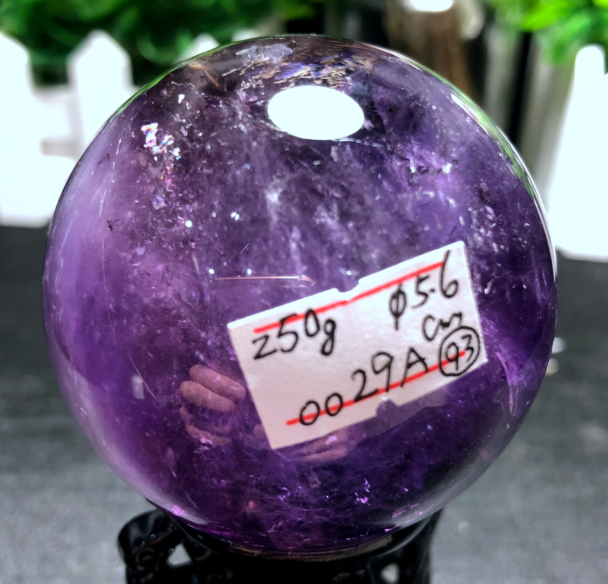 Natural Large Top Clear Amethyst Ball/Crystal sphere/Amethyst | Etsy