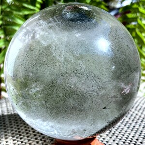 Natural Clear Garden Phantom Sphere/green Phantom Quartz Pendant/scenic ...