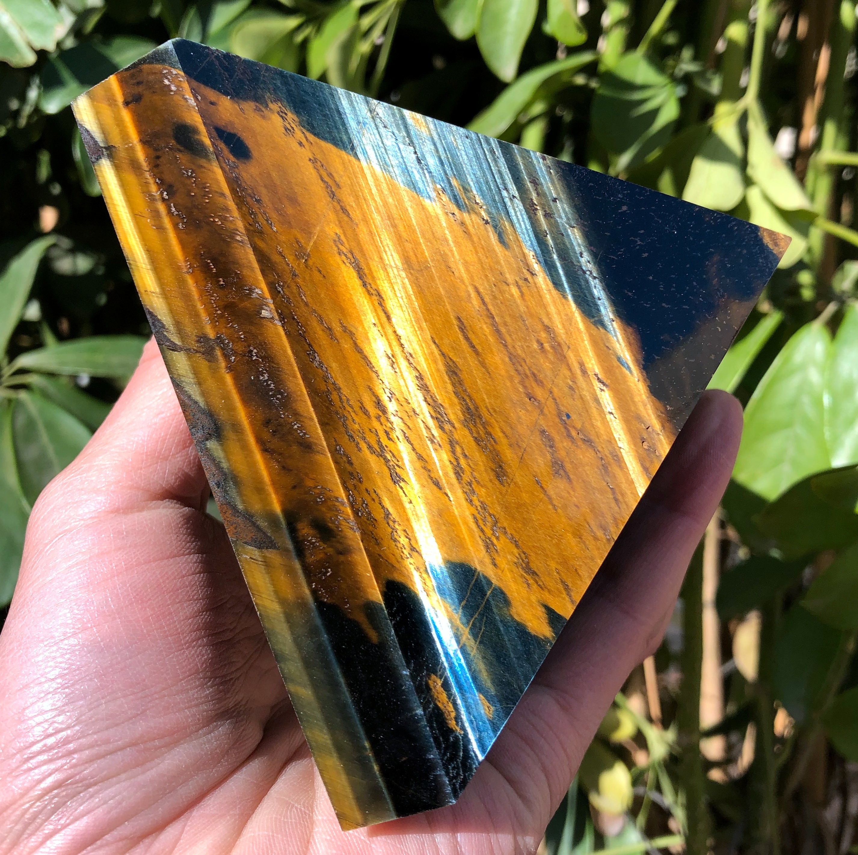 Natural Tiger Eye Pyramid Pyramid/quartz | Etsy